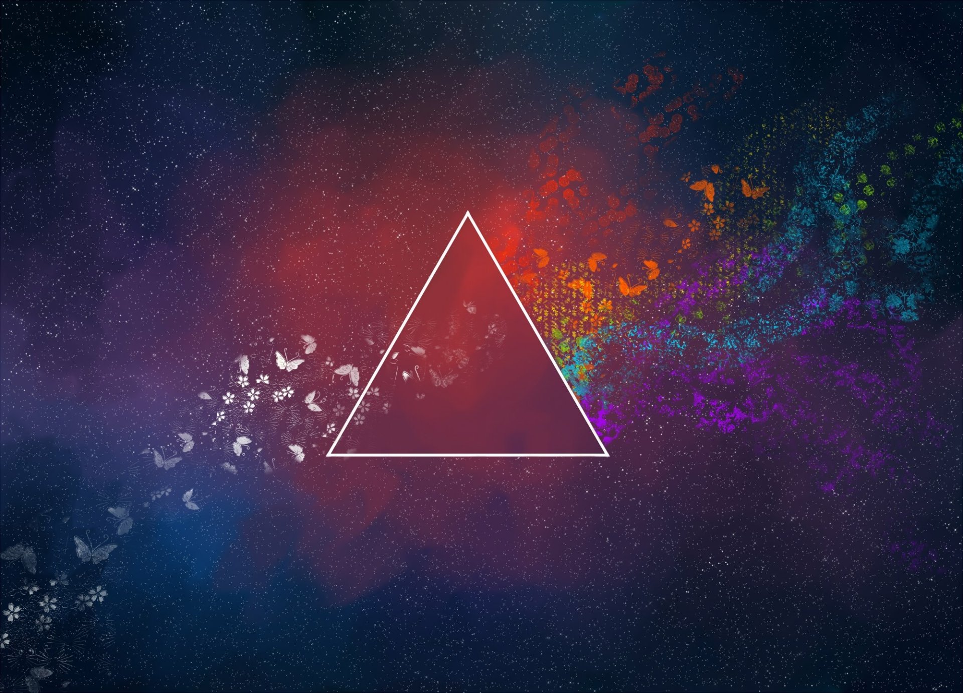 Vibrant Abstract Triangles - HD Wallpaper