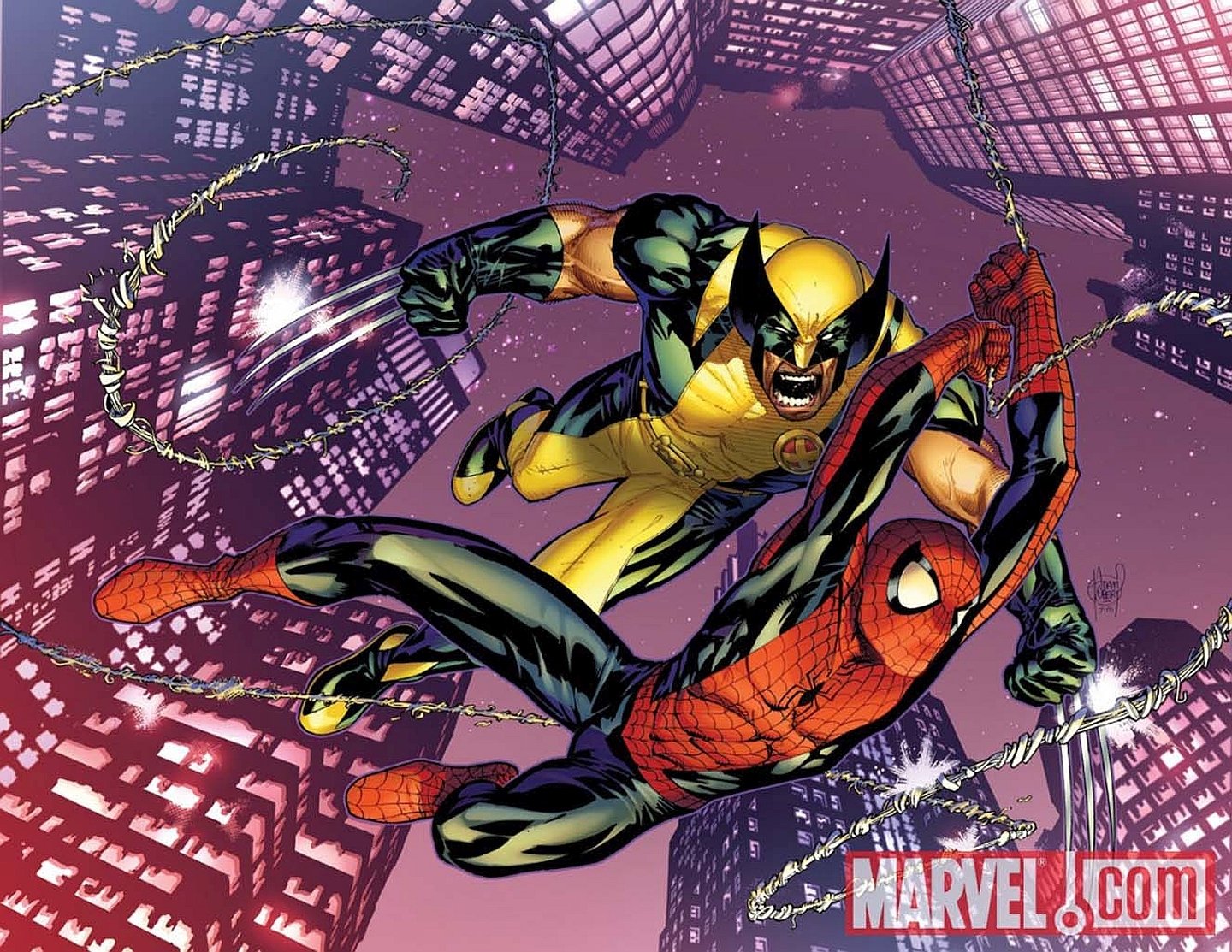 Download Wolverine Comic Spider Man Wallpaper