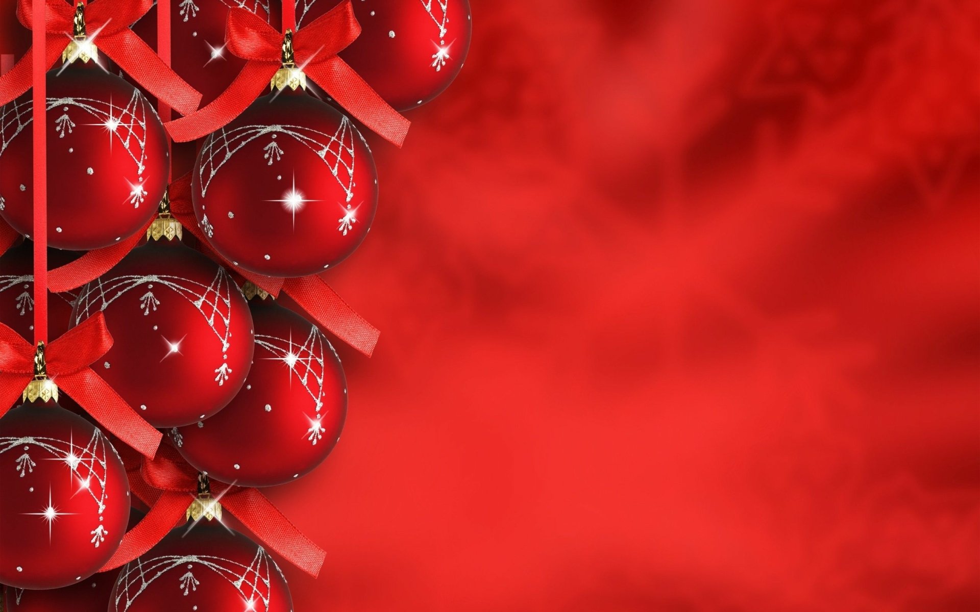 Download Red Christmas Ornaments Holiday Christmas HD Wallpaper