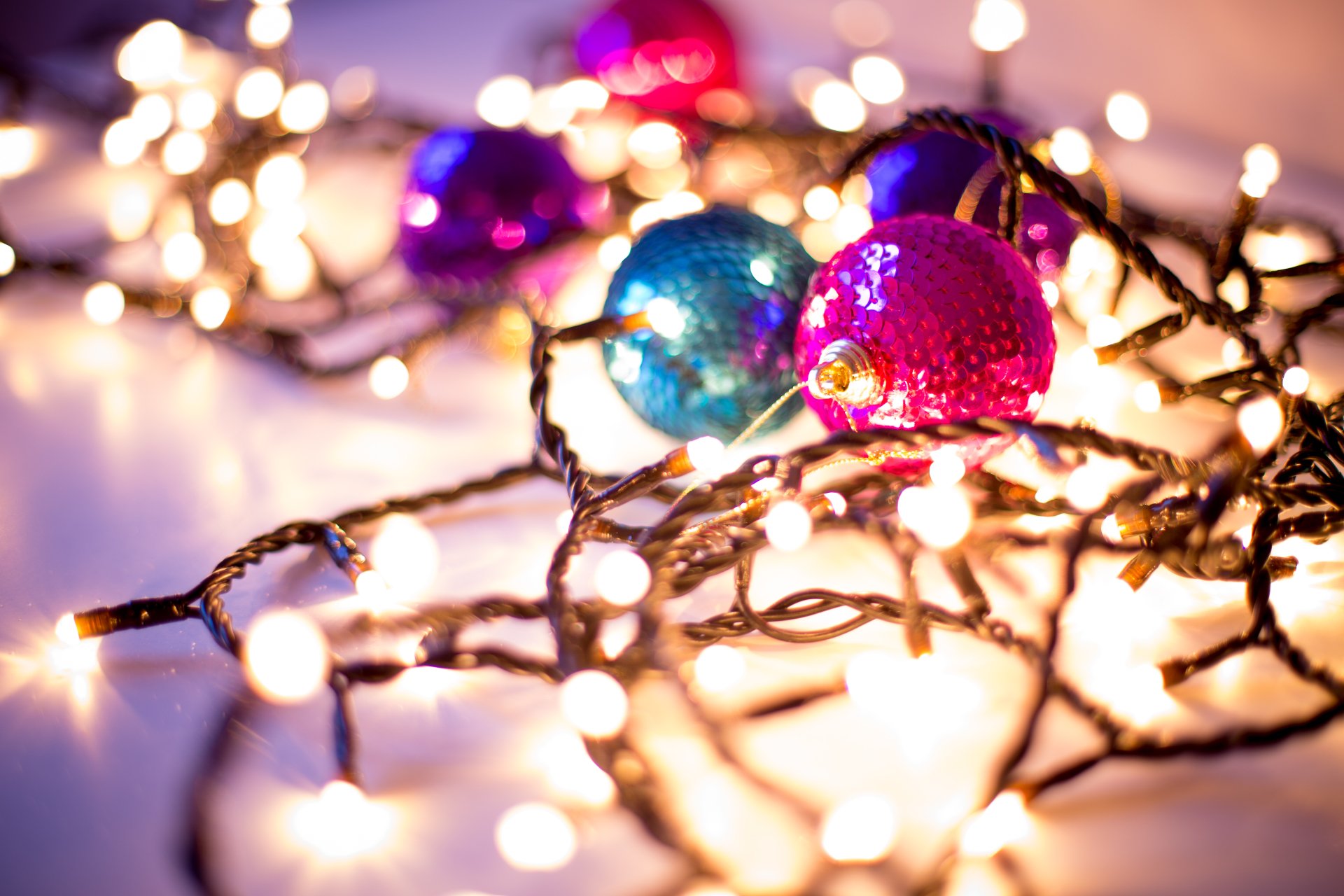 Download Christmas Ornaments Christmas Lights Holiday Christmas 4k