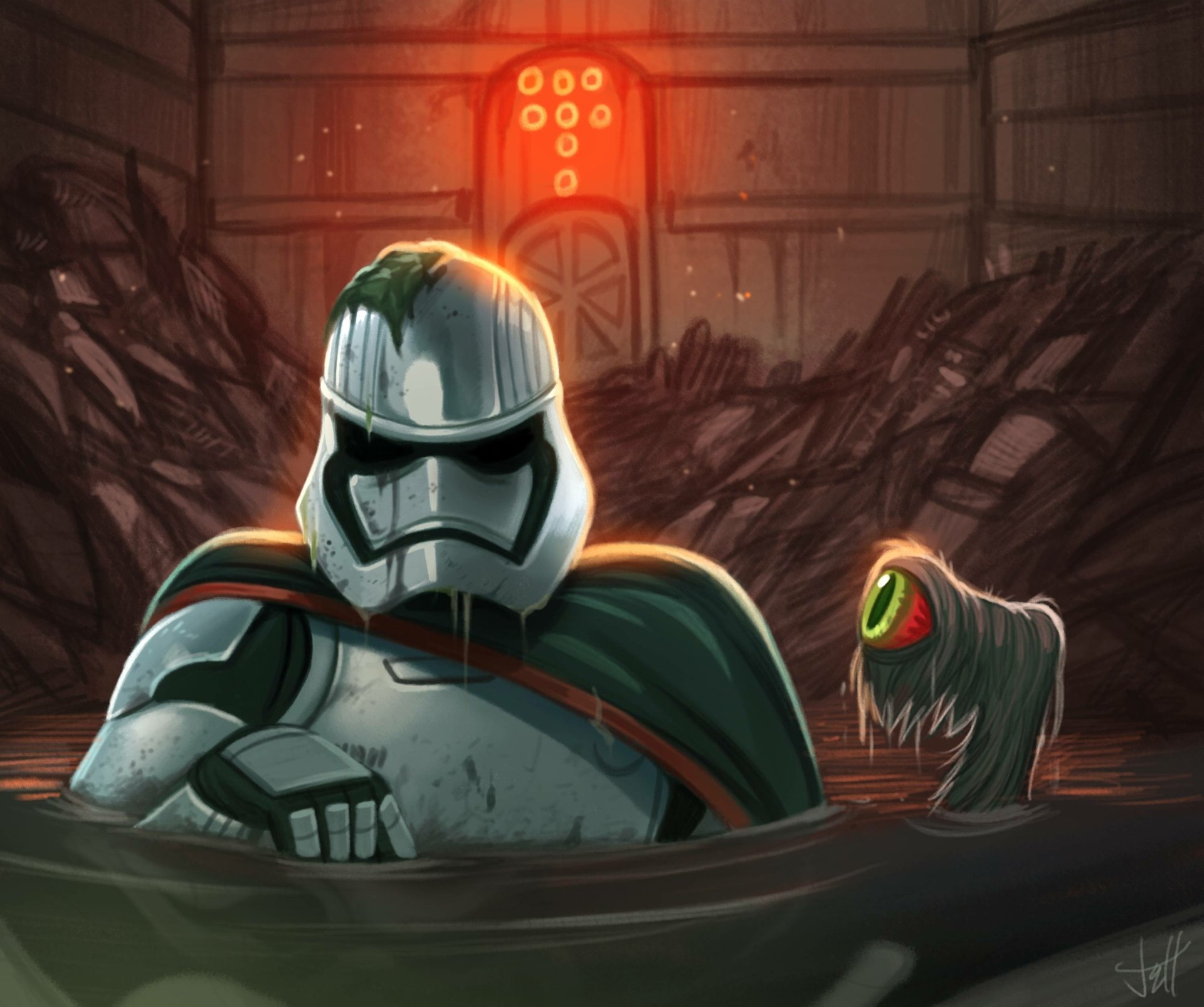 Funny Captain Phasma HD Wallpaper from Star Wars