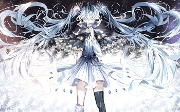 Download Dress Long Hair Blue Hair Twintails Vocaloid Hatsune Miku ...
