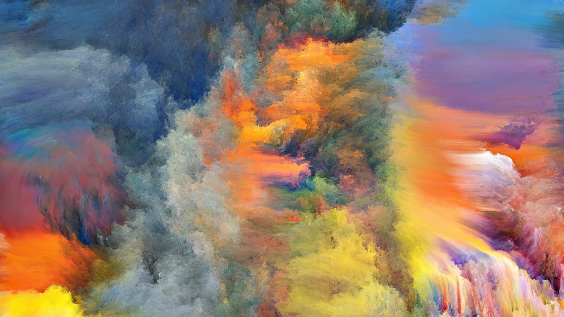 Download Colorful Colors Abstract Smoke HD Wallpaper
