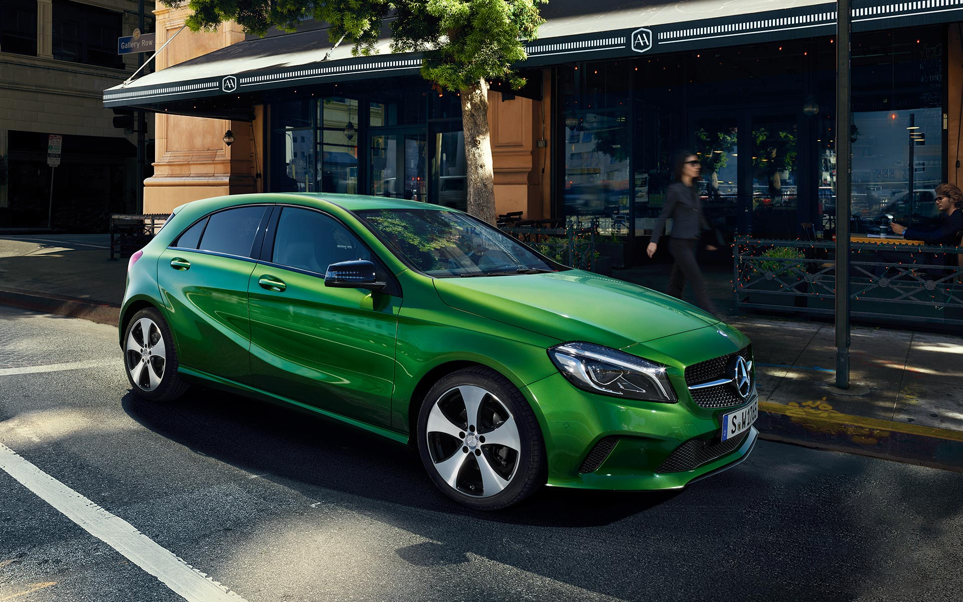 Download Green Car Car Compact Car Mercedes-Benz Vehicle Mercedes-Benz ...