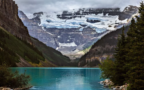 Download Lake Louise Canada Reflection Lake Winter Nature Banff ...