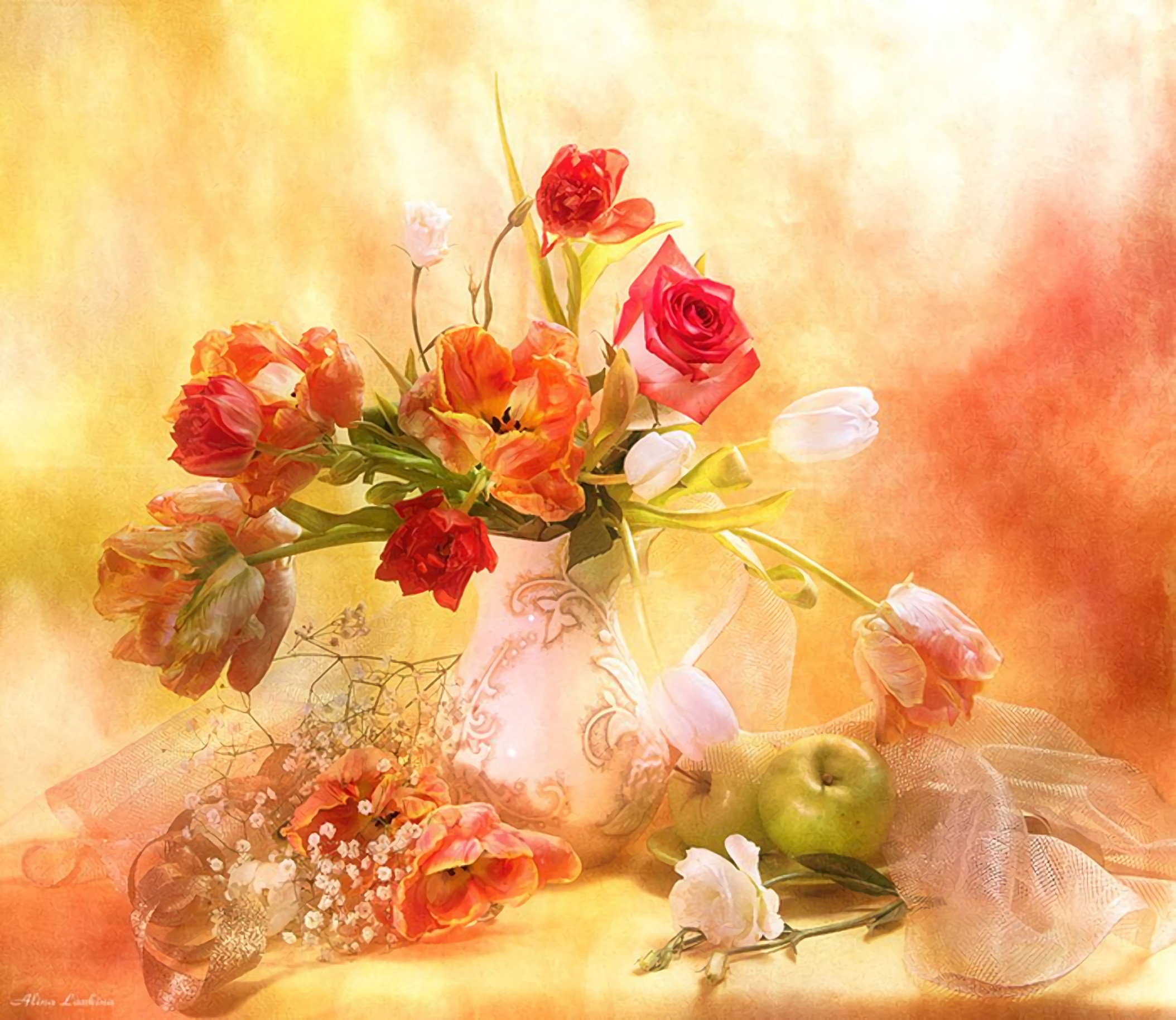 Download Colorful Colors Apple Flower Photography Still Life HD Wallpaper