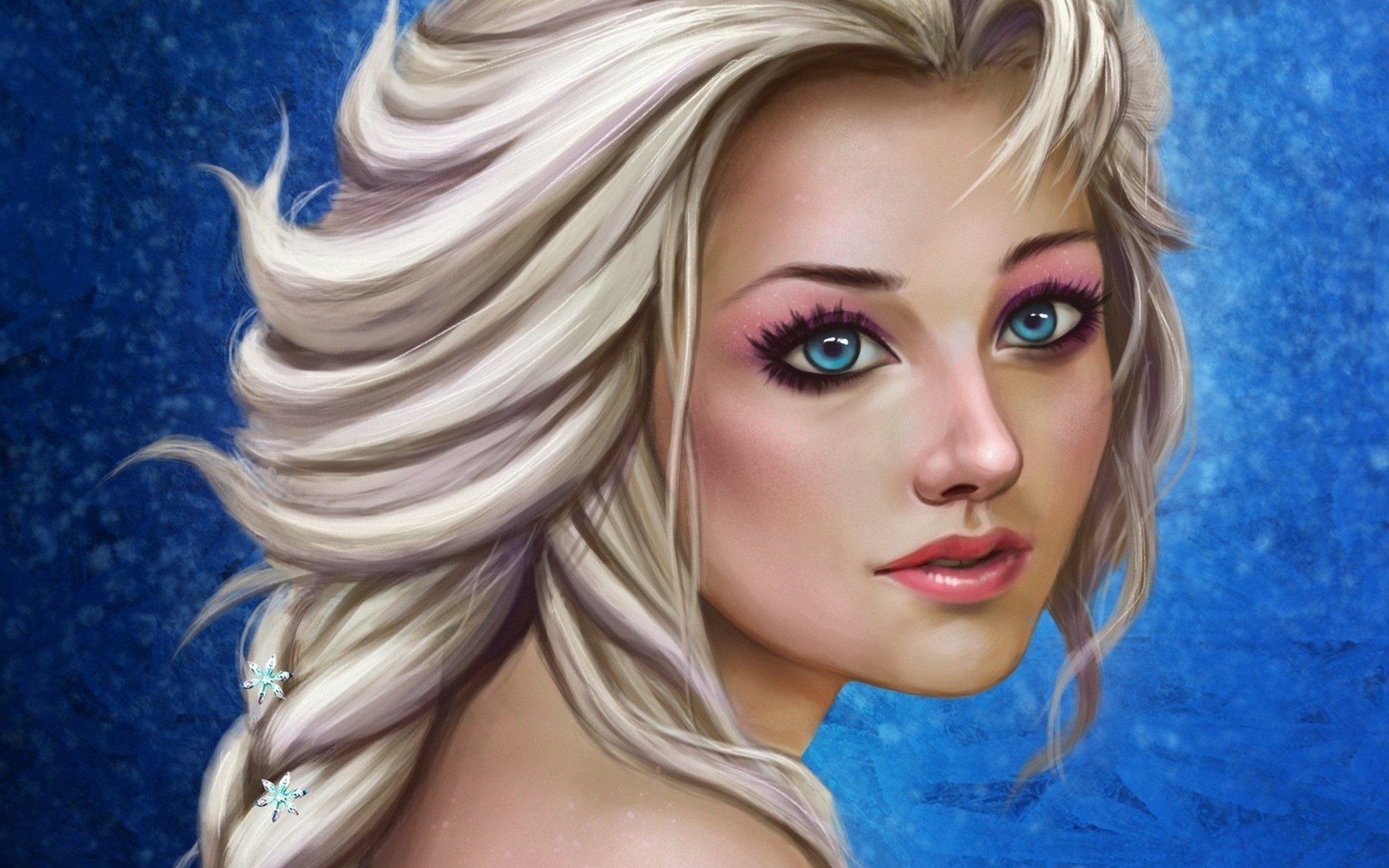 Elsa Frozen Fantasy HD Wallpaper – Stunning Blonde Ice Queen Portrait ...