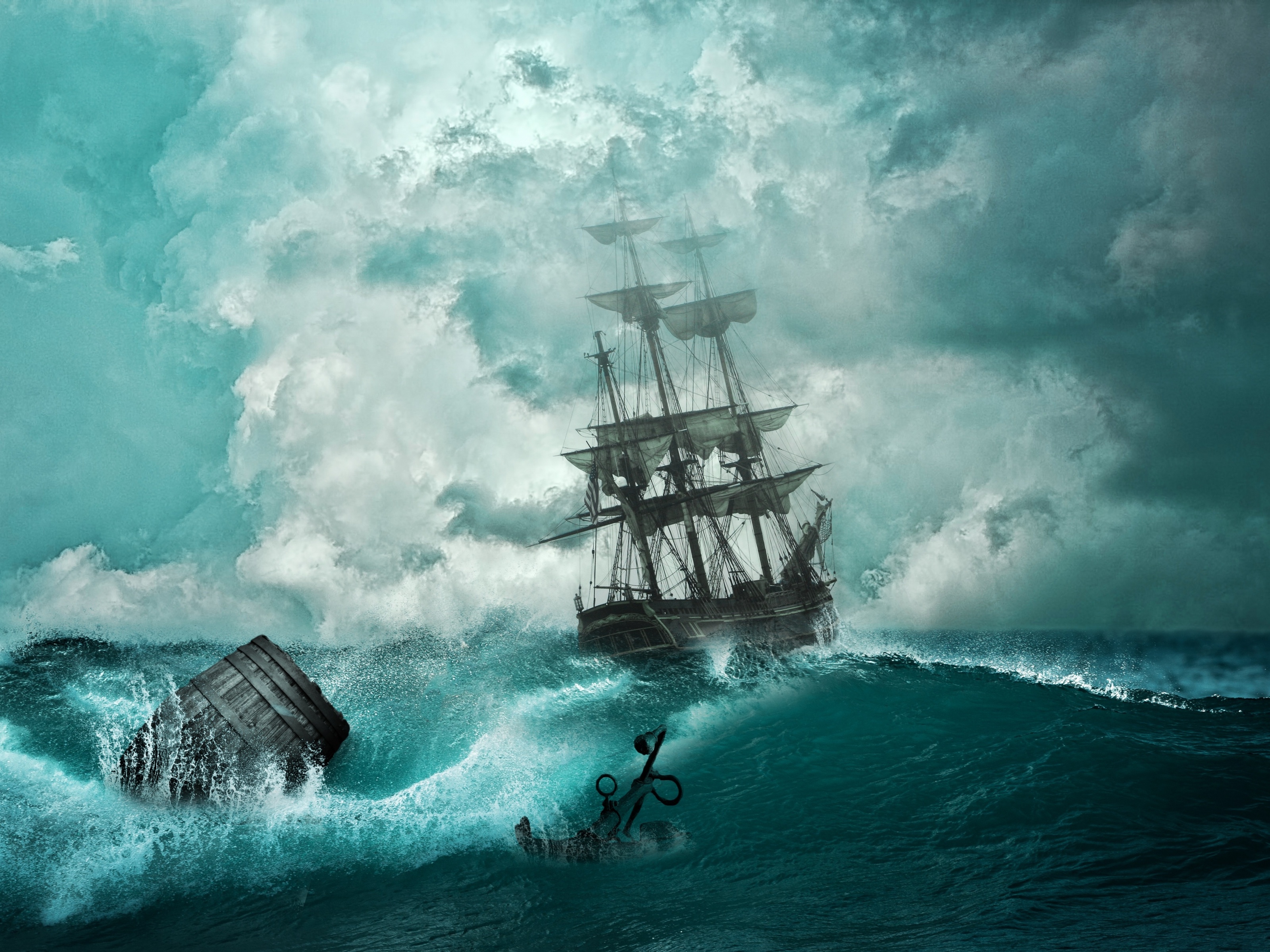 Download Fantasy Ship HD Wallpaper