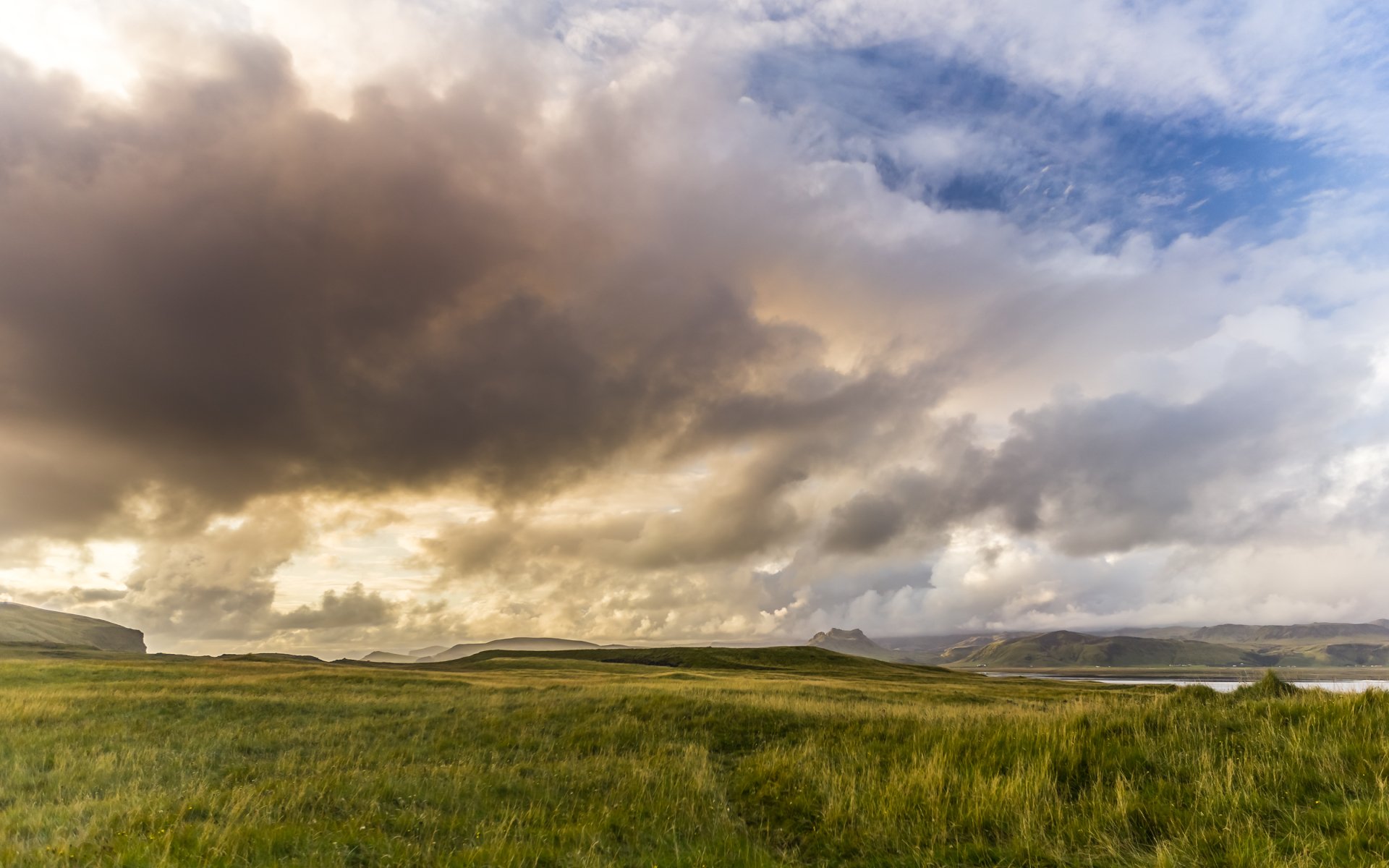 Download Horizon Grass Nature Cloud Landscape HD Wallpaper
