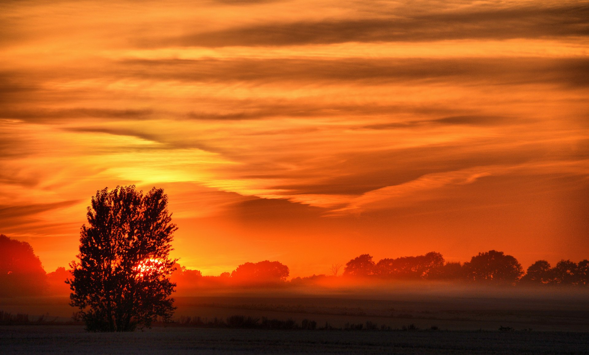 Download Cloud Nature Orange (Color) Landscape Sunrise HD Wallpaper