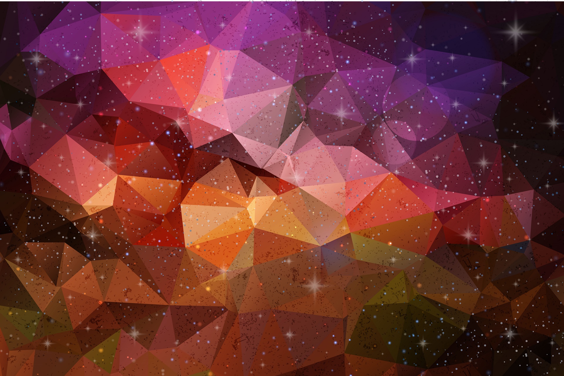 Cosmic Triangles: Abstract HD Geometric Wallpaper