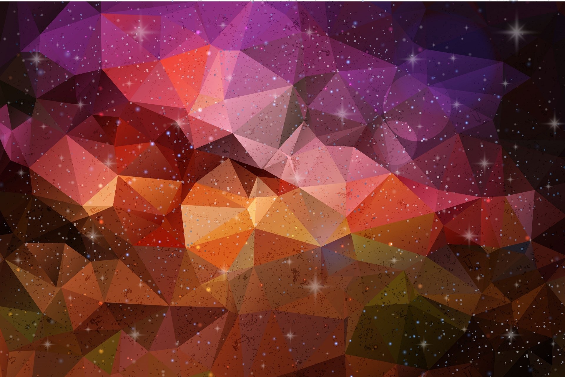 Cosmic Triangles: Abstract HD Geometric Wallpaper