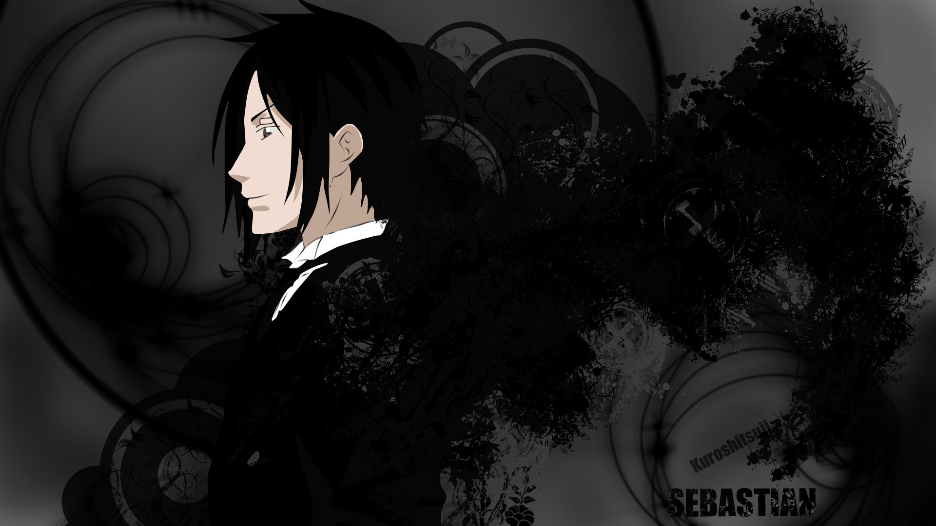 Sebastian in Shadows: Black Butler HD Anime Wallpaper