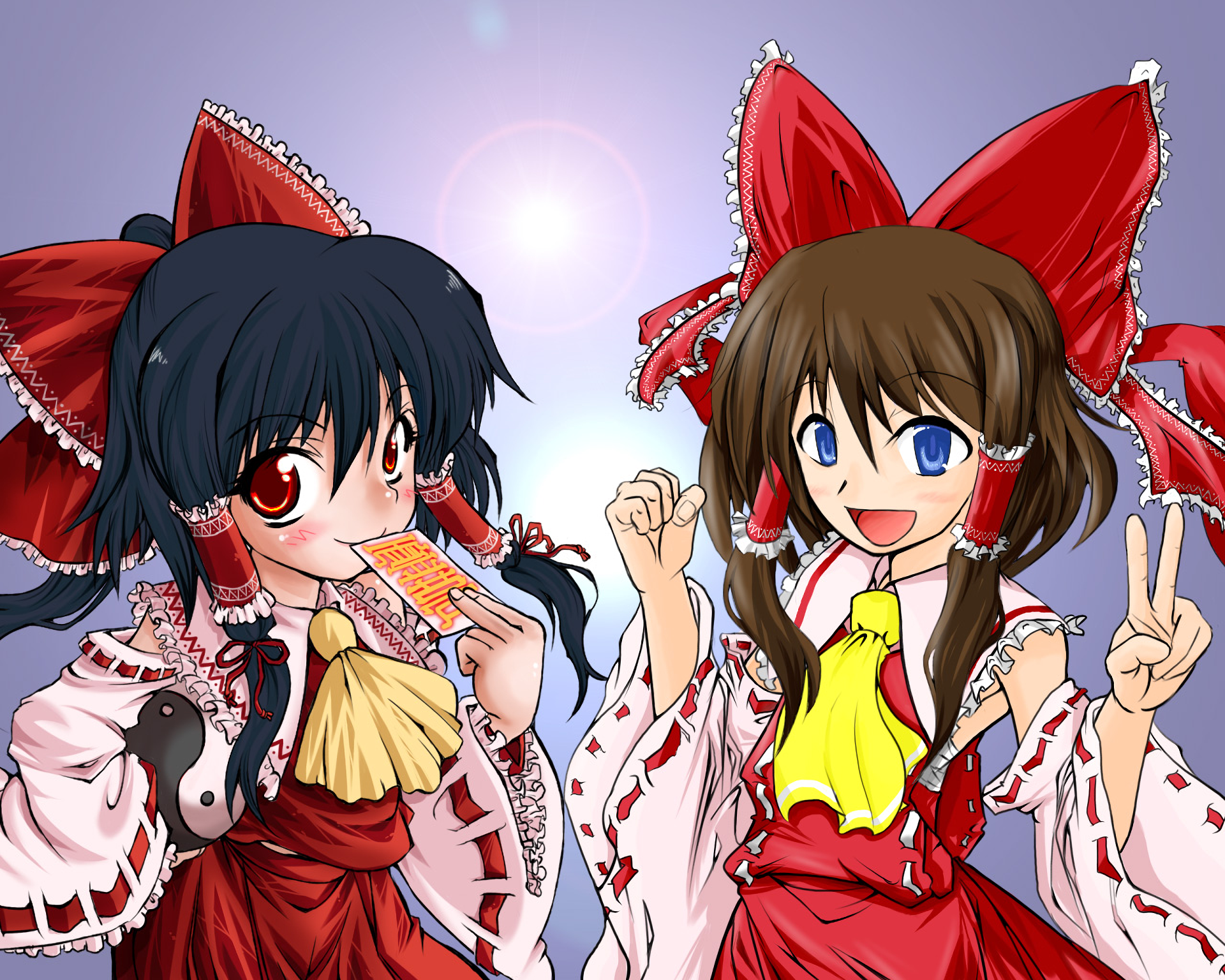 Download Reimu Hakurei Anime Touhou HD Wallpaper by Nishiki