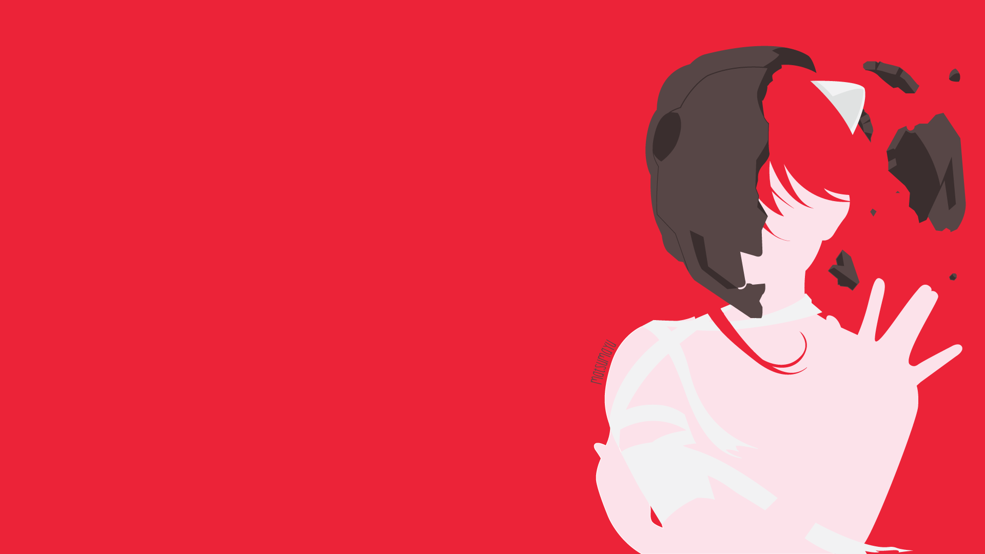 Minimalist HD Wallpaper of Lucy from Elfen Lied