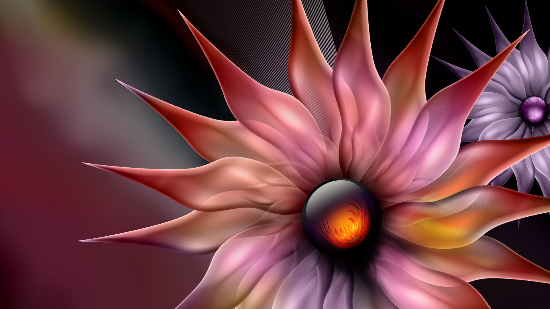 Radiant Pink Jewel: Artistic Flower Petals HD Wallpaper