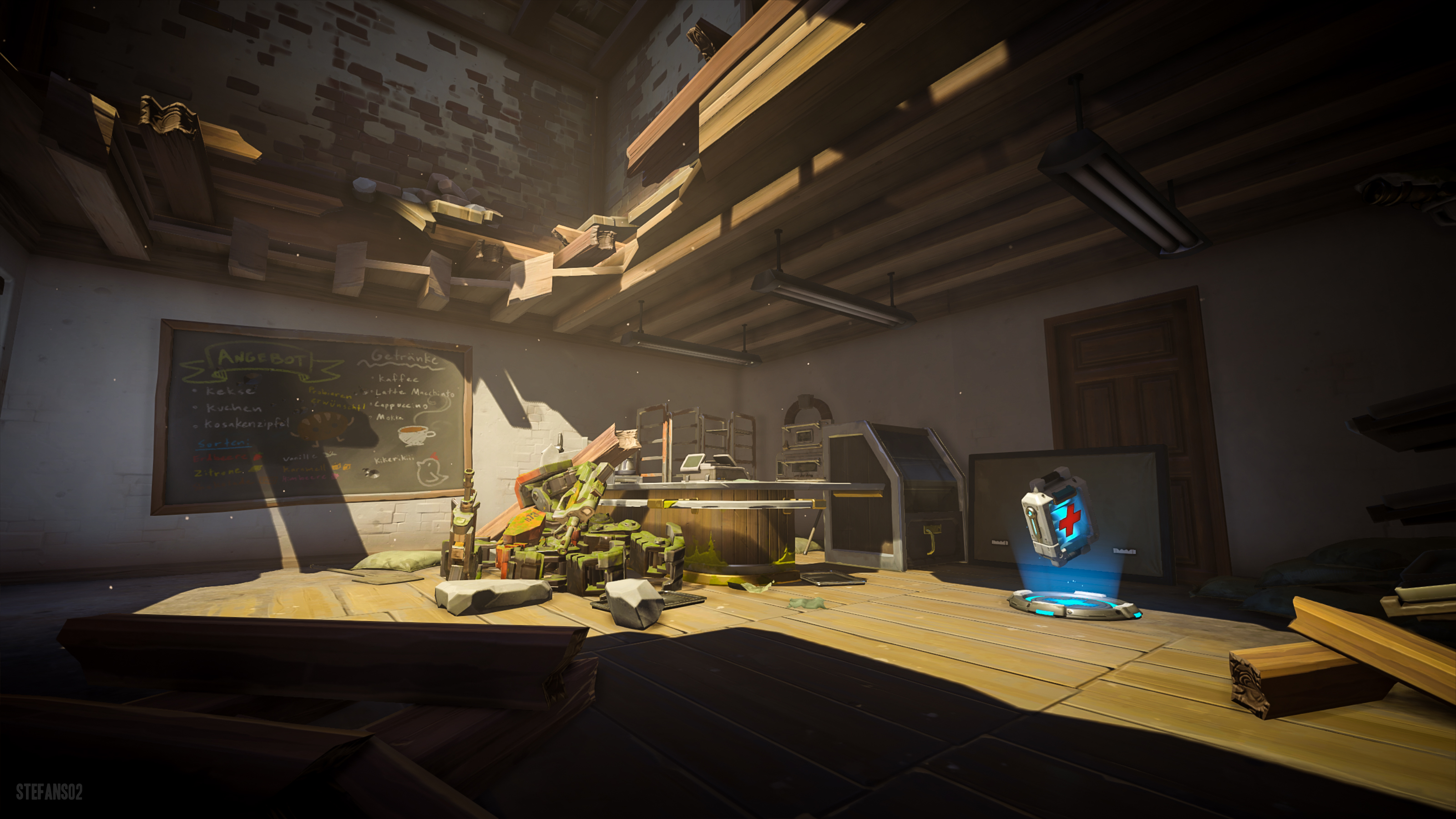 Overwatch: Eichenwalde / Deserted Diner by StefanS02