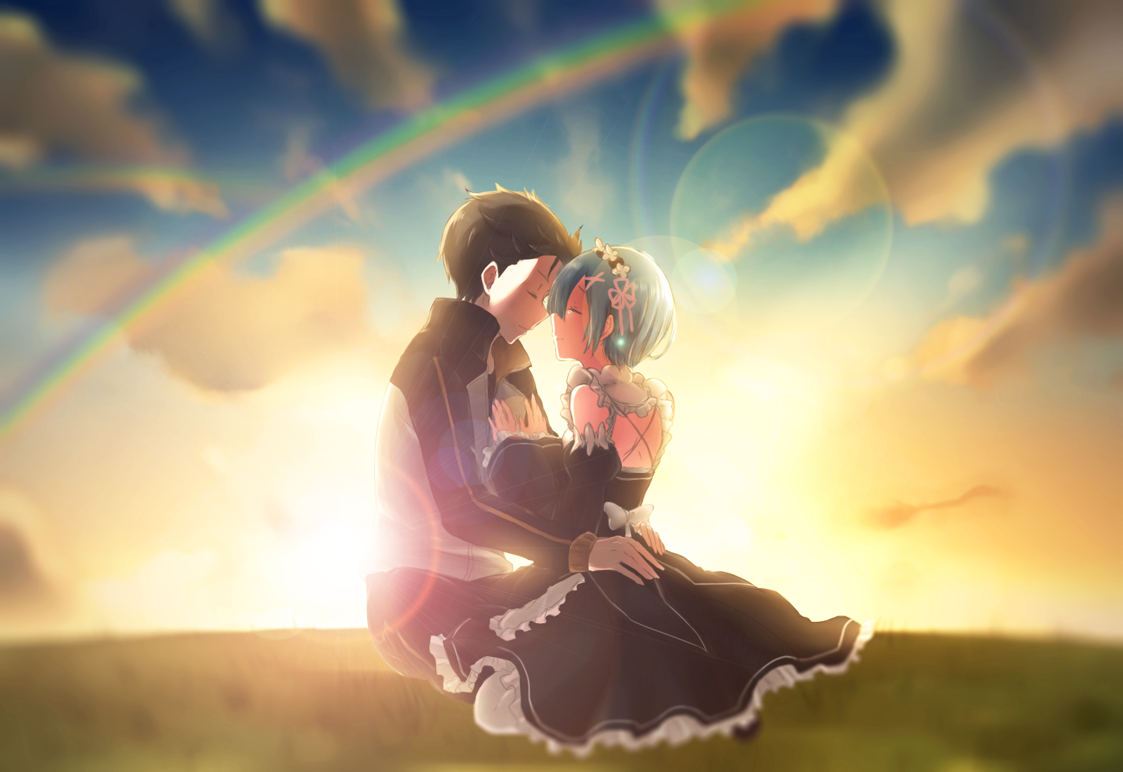 Rem & Subaru HD Wallpaper - Re:Zero Romance