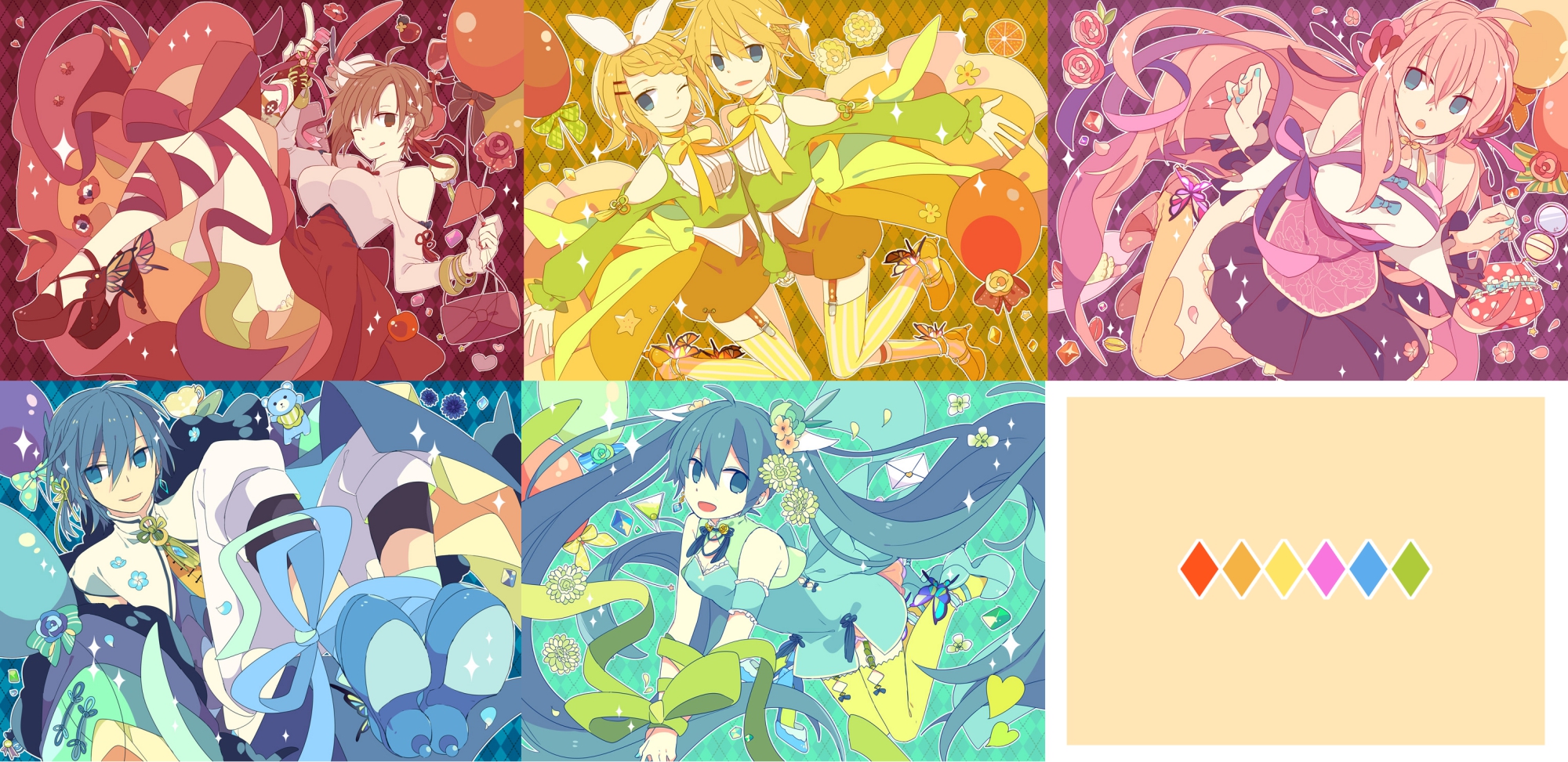 Download Colors Hatsune Miku Kaito (Vocaloid) Luka Megurine Rin ...