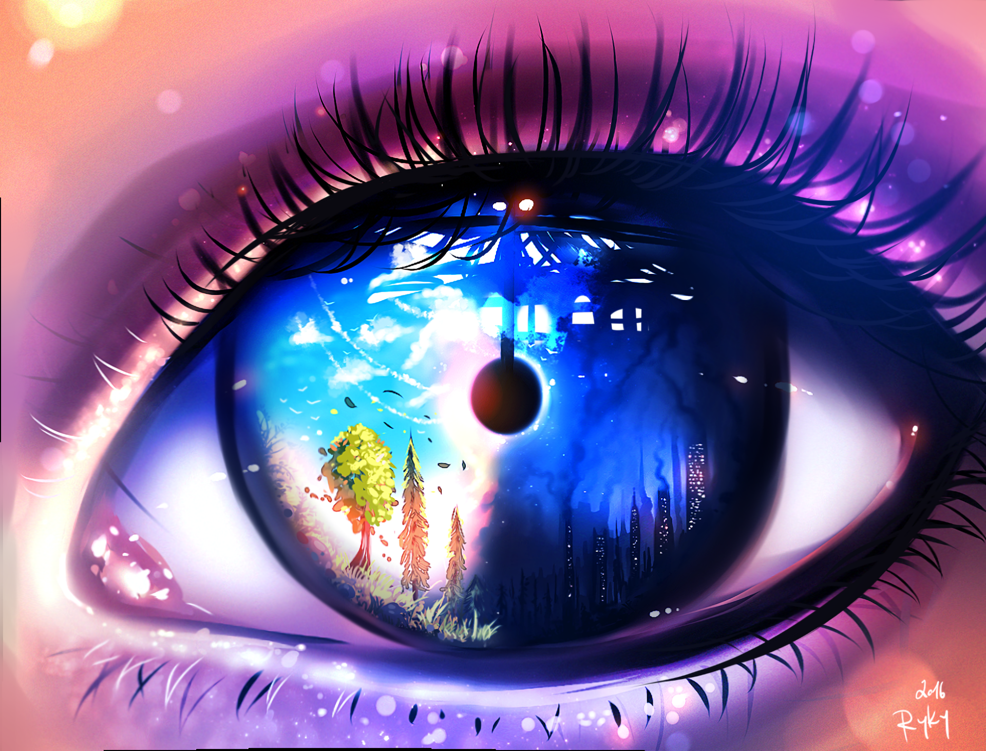 Colors of Vision: Artistic Eye HD Wallpaper by Benjamin Cehelsky