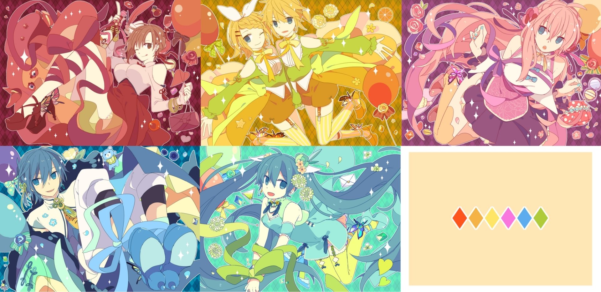 Chromatic Vocaloid Lineup: Miku, Kaito, Luka, Rin, Len & Meiko — HD ...