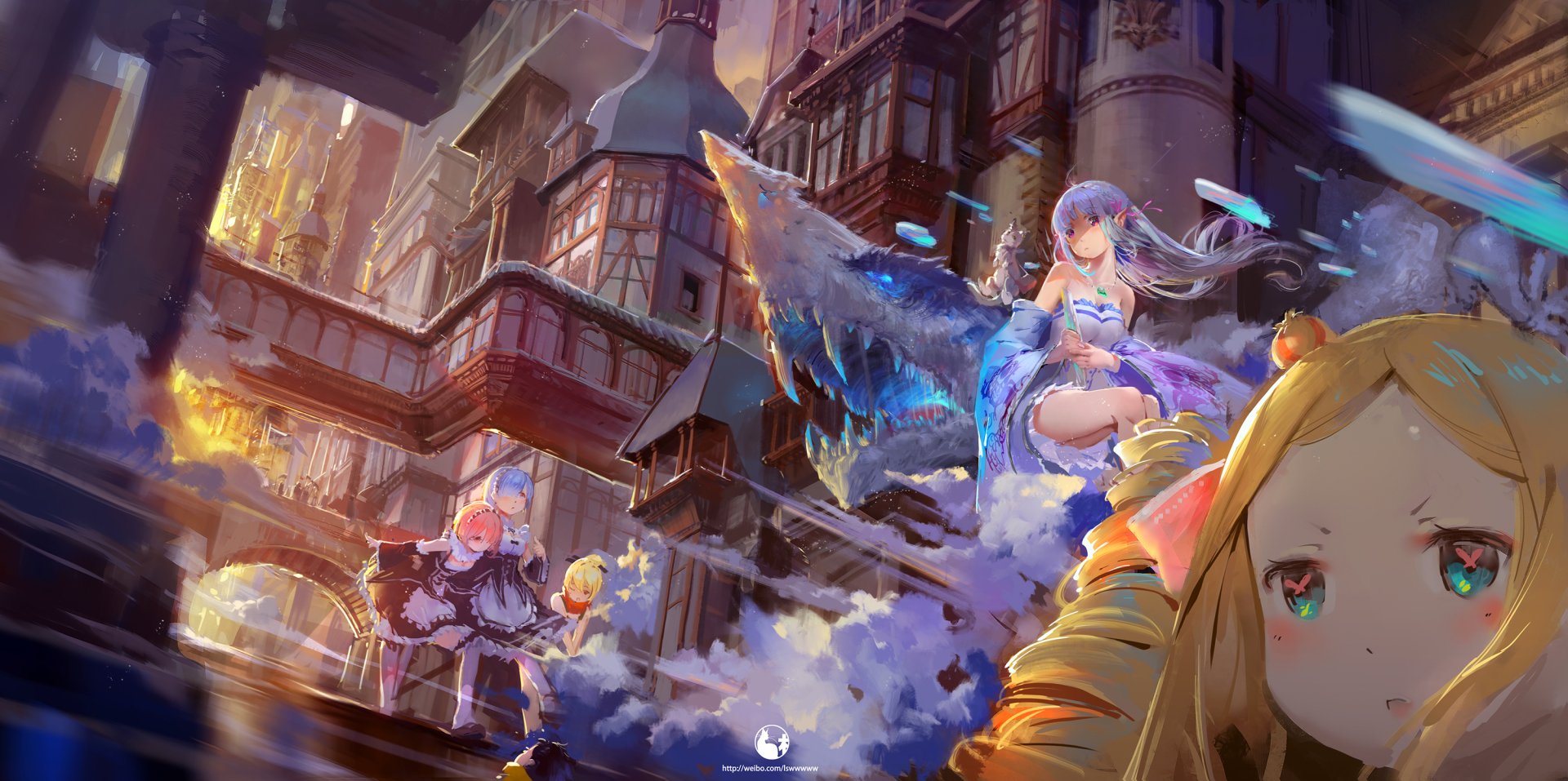 Re:Zero HD Wallpaper - Anime Characters Unite by 苦苦怪奇