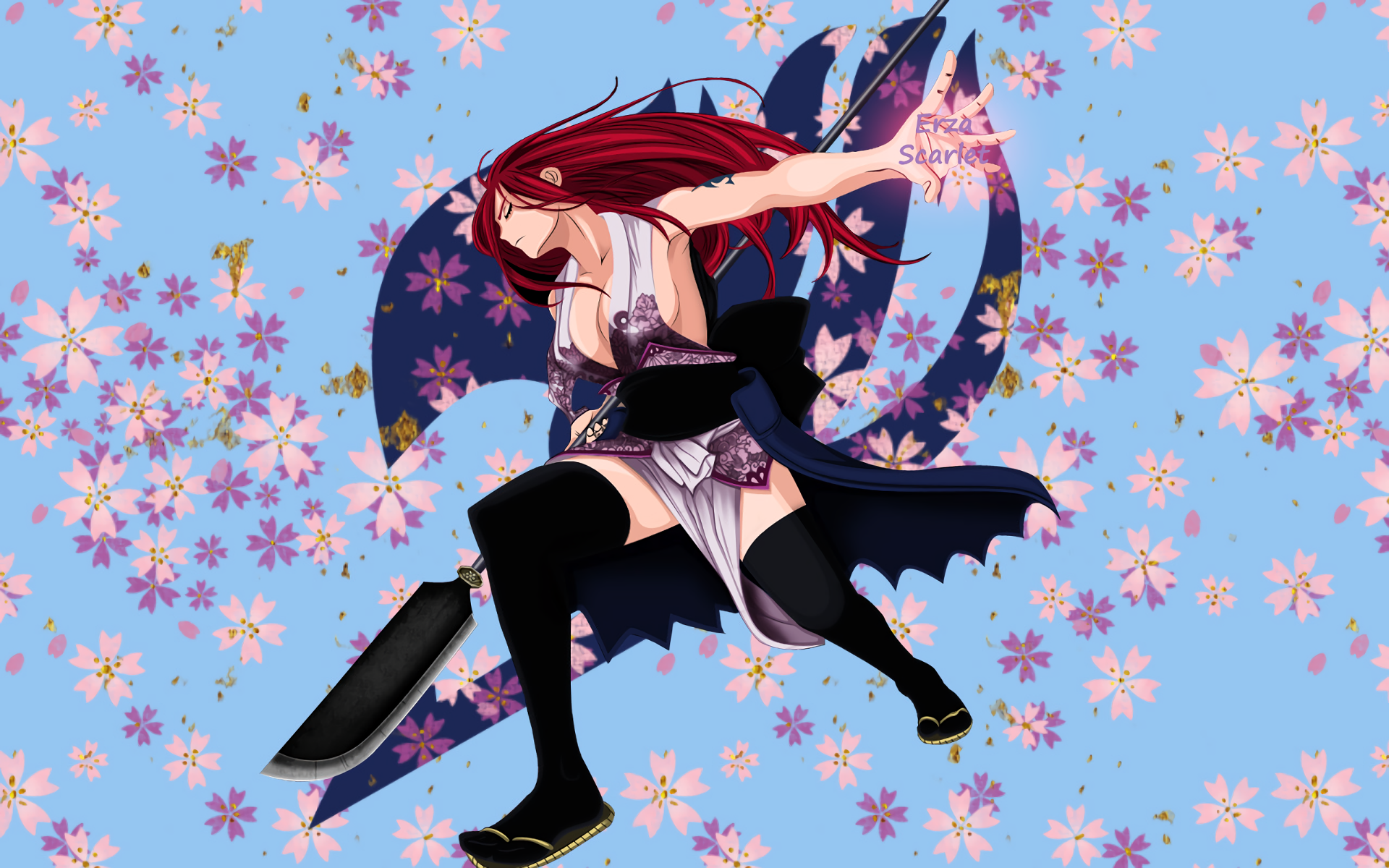 Erza Scarlet in Action: Stunning HD Fairy Tail Anime Wallpaper ...