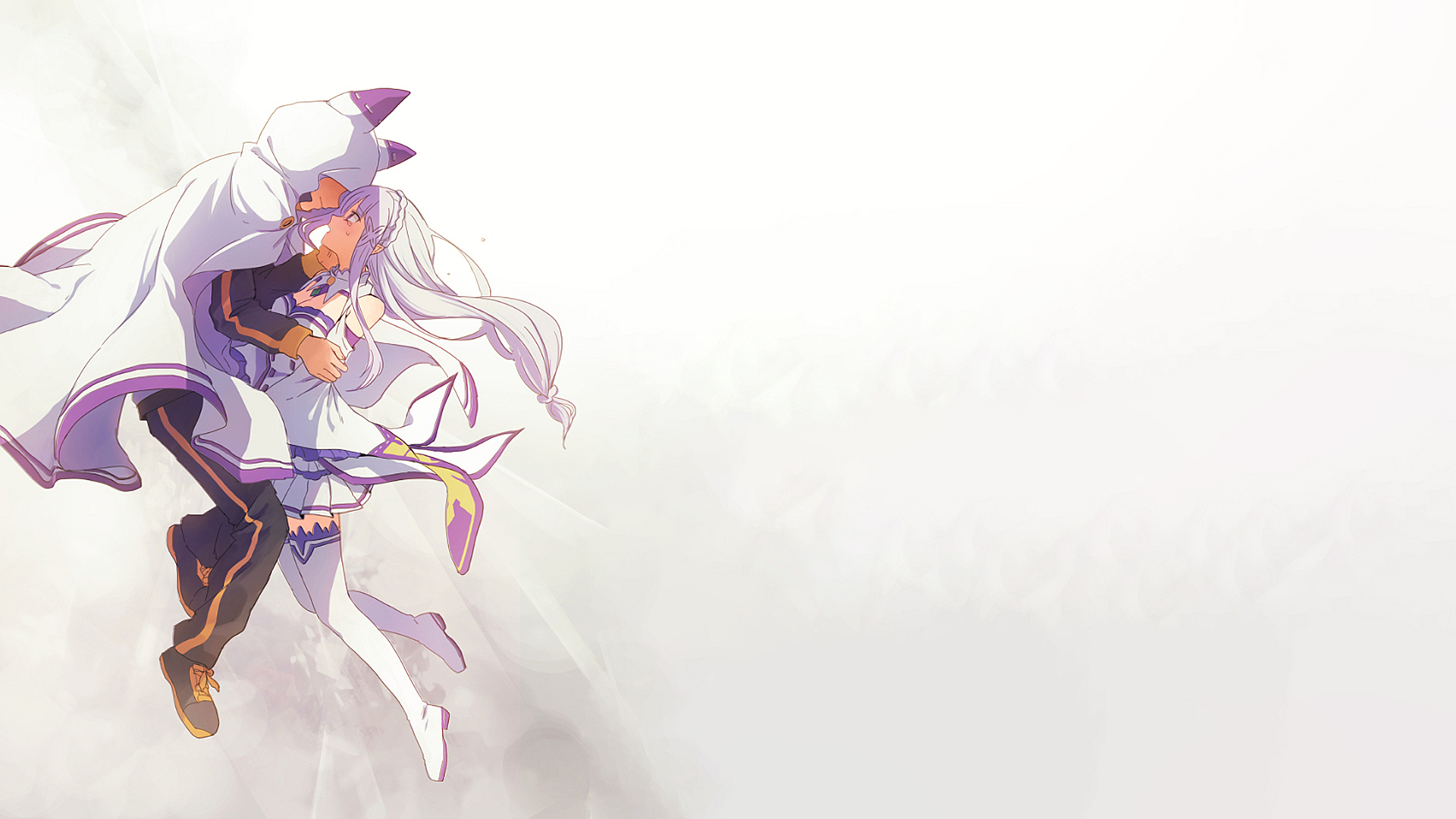 Emilia & Subaru: HD Wallpaper from Re:Zero - Starting Life in Another World
