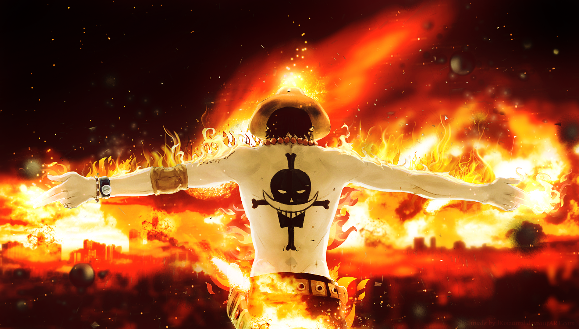 Portgas D. Ace Flames – HD One Piece Anime Wallpaper Blaze