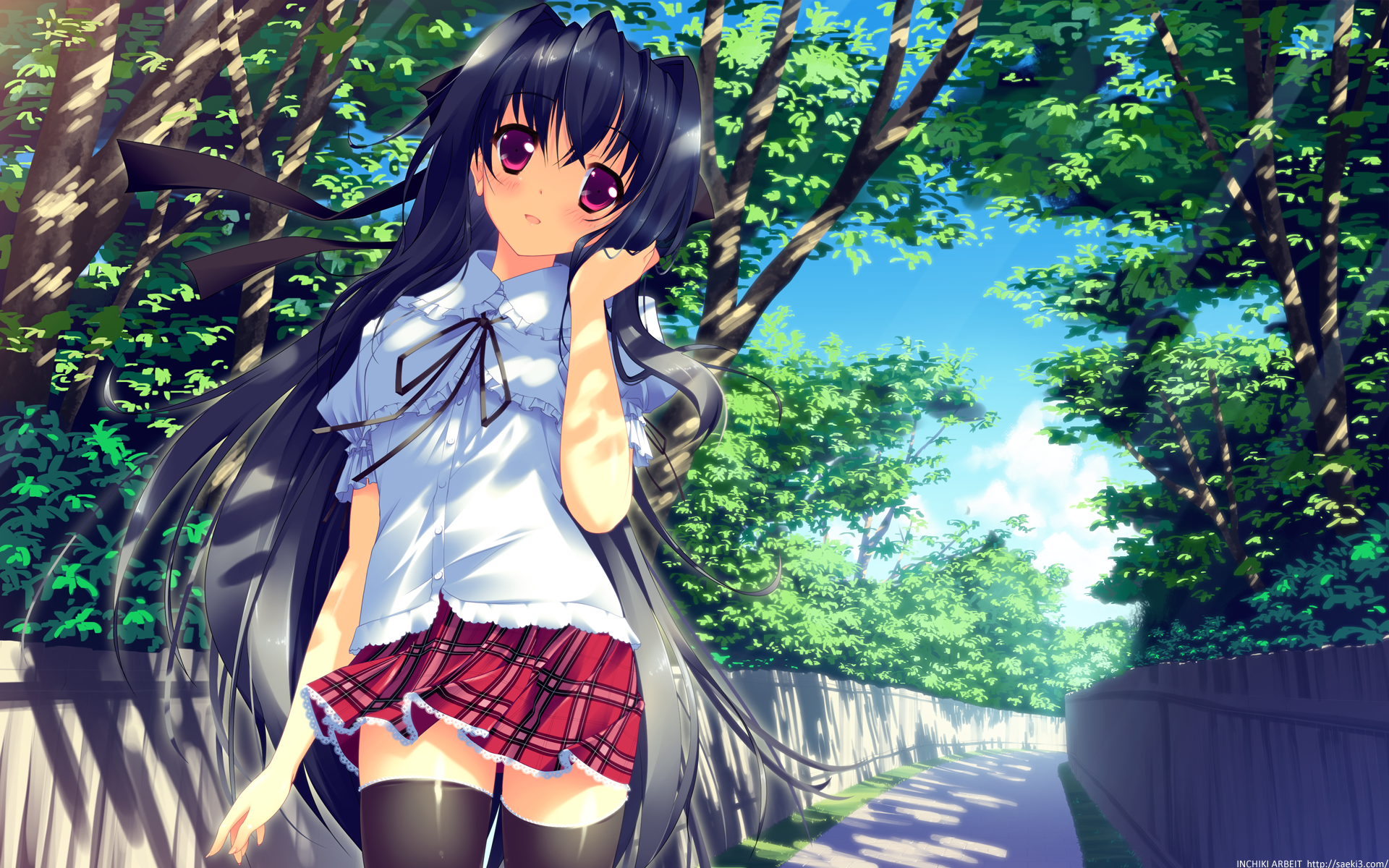 Anime Breeze: Original HD Wallpaper of a Serene Girl in Nature ...