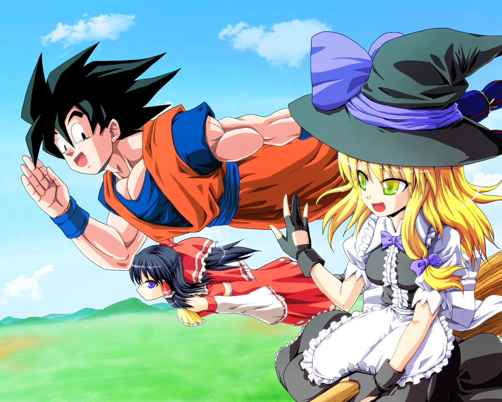 Epic HD Goku Anime Crossover Wallpaper | 1920x1536 | Wallpaper Abyss