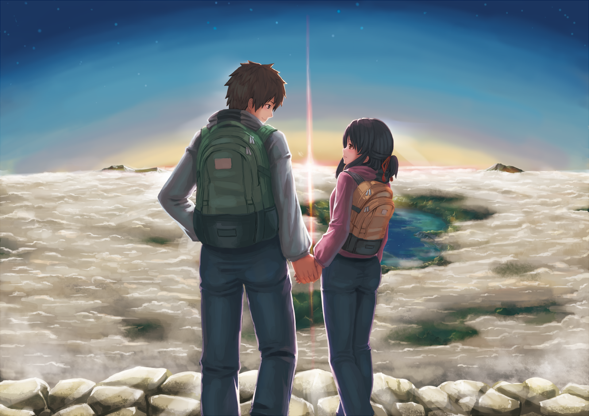 Your Name: Taki and Mitsuha HD Wallpaper