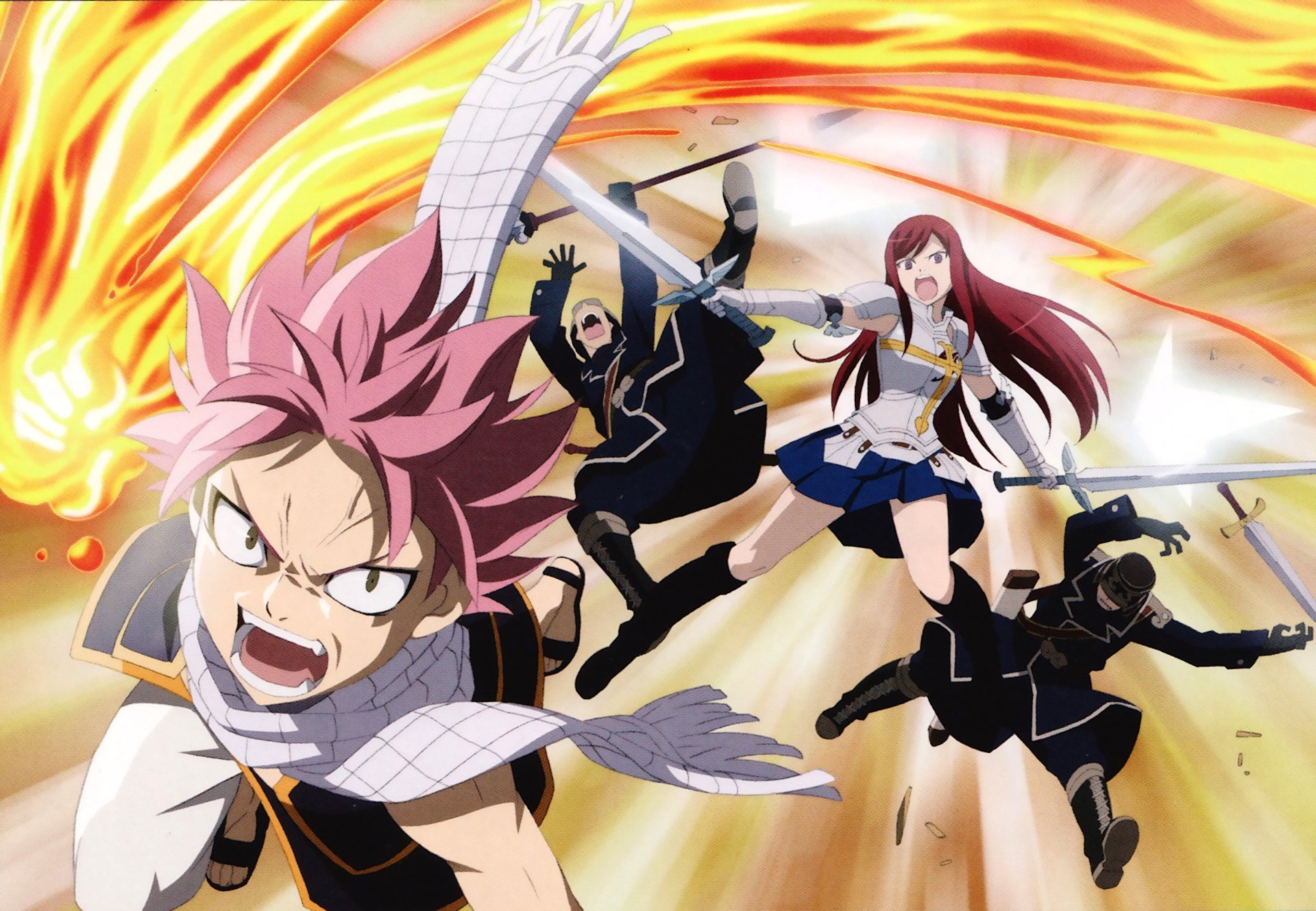 Fairy Tail Heroes: Erza Scarlet & Natsu Dragneel HD Wallpaper Action ...