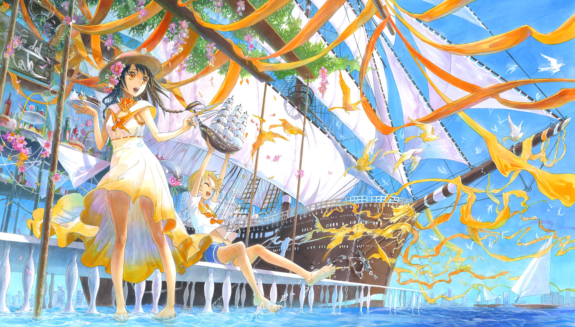 Colorful Anime Adventure: HD Wallpaper Experience by ふーみ