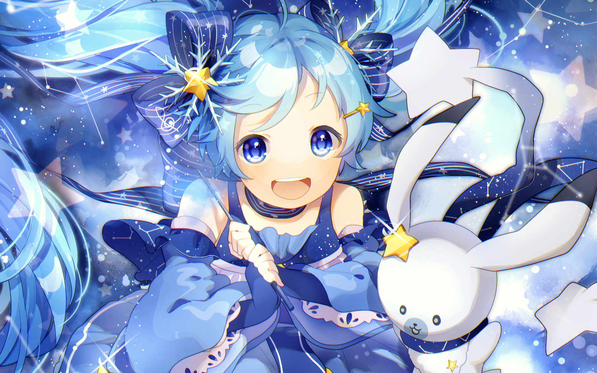 Hatsune Miku HD Wallpaper — Starry Vocaloid Dream