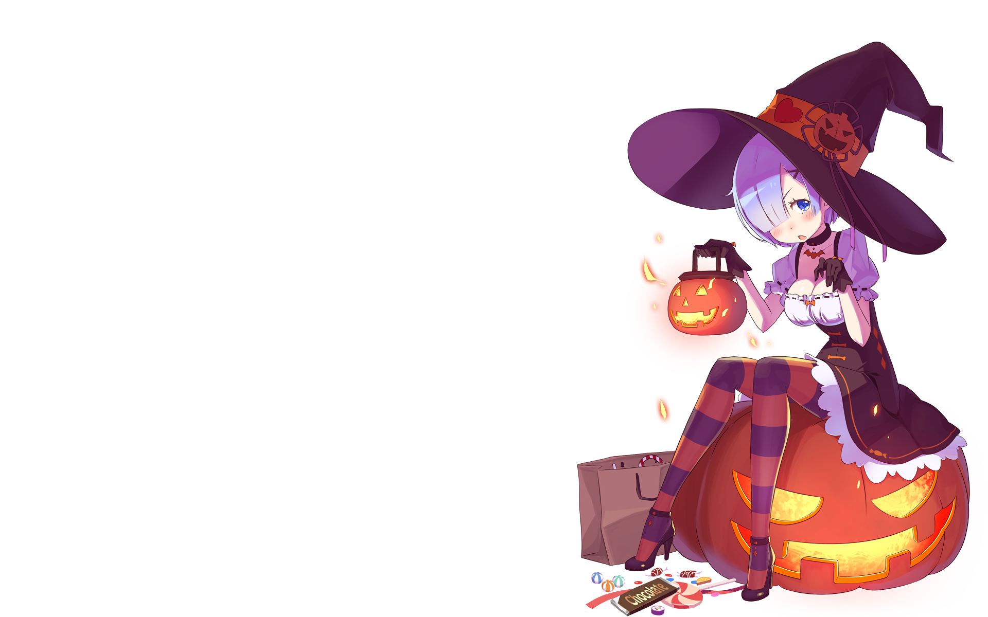 Spooky Rem: Halloween HD Wallpaper from Re:Zero