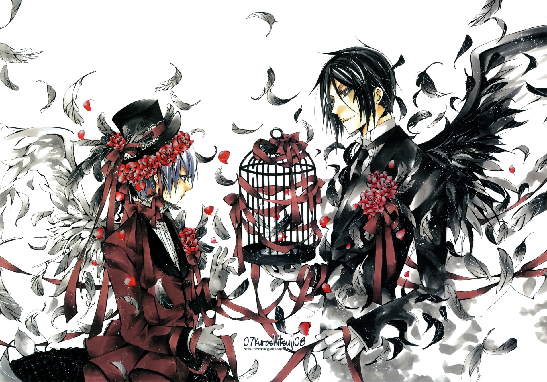 8K Black Butler Anime Wings Wallpaper: Dark Elegance in Ultra HD