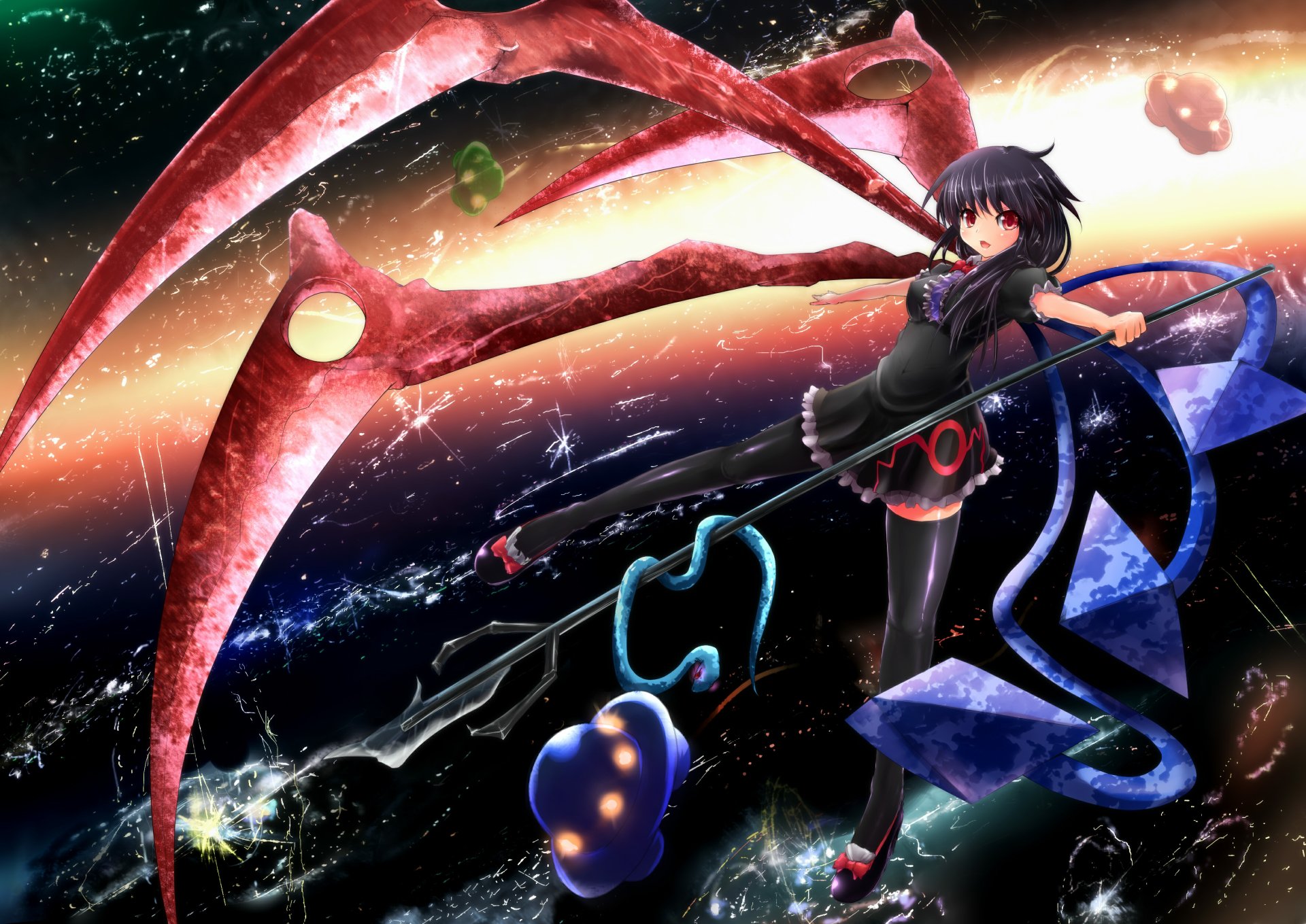 Nue Houjuu Soars: Cosmic Serpent and UFO in Stunning Touhou Space HD ...