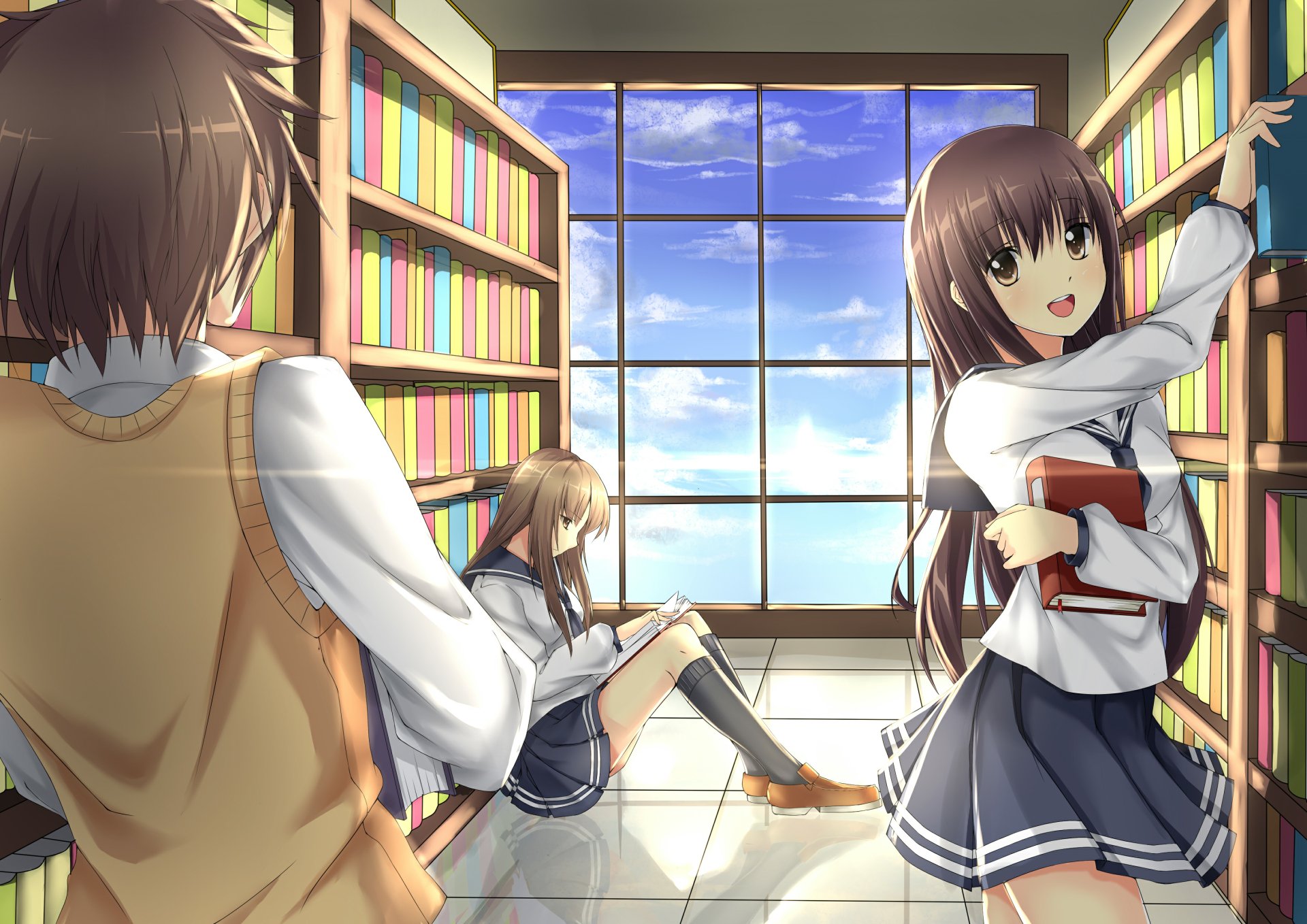 Download Library Anime Original HD Wallpaper