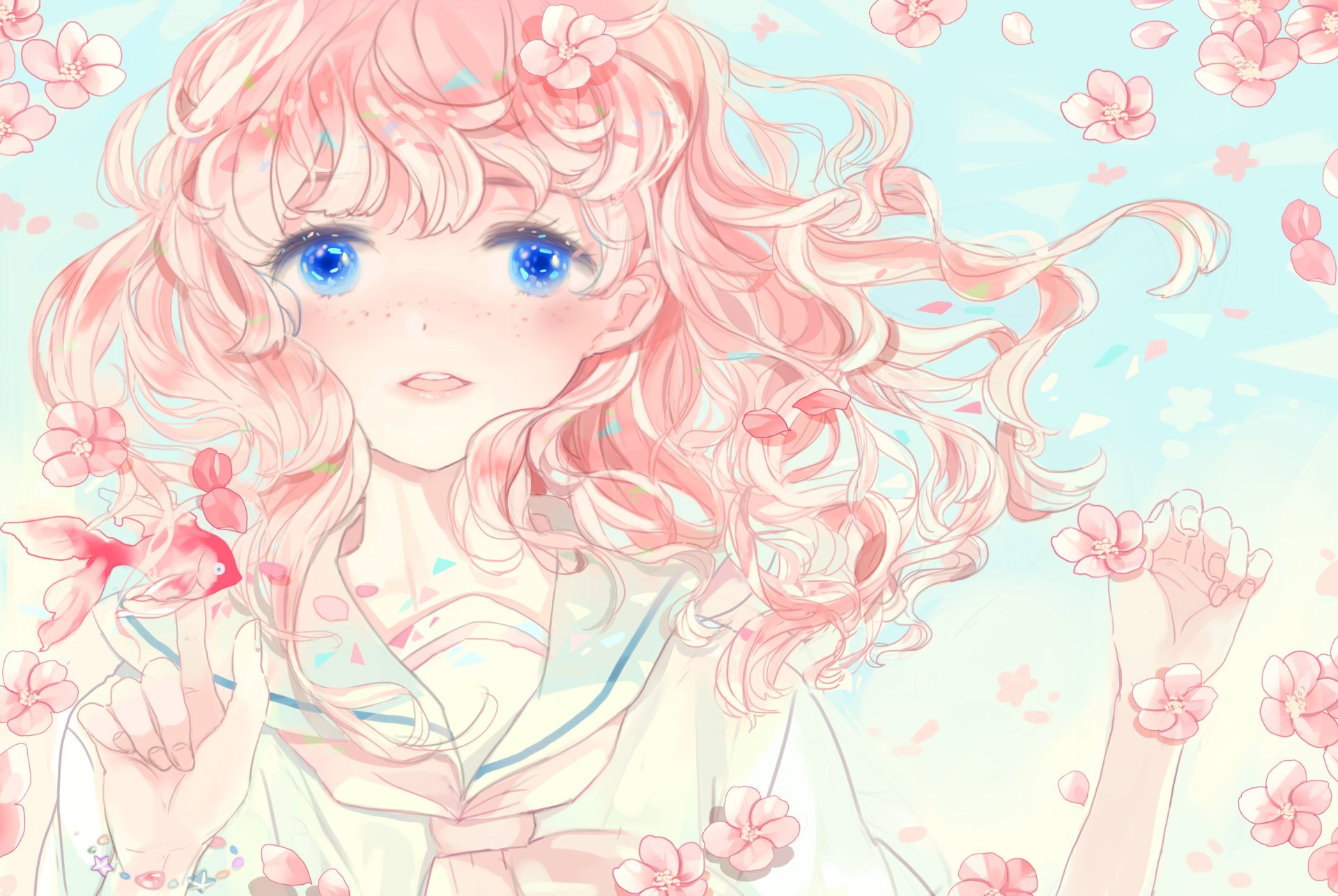 Dreamy Sakura Breeze: Original Anime 4K Ultra HD Wallpaper | 4927x3300 ...