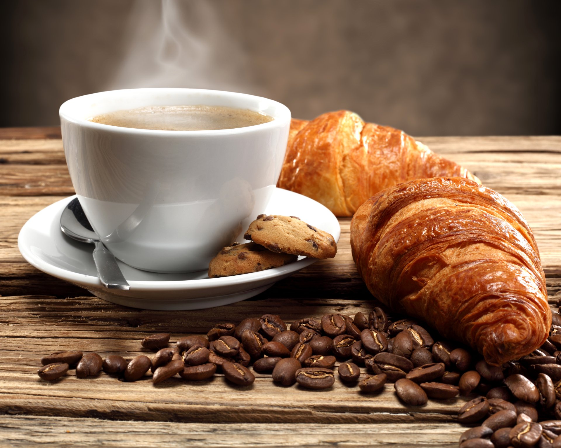 4K Ultra HD Cozy Breakfast: Coffee, Croissants & Cookies Delight