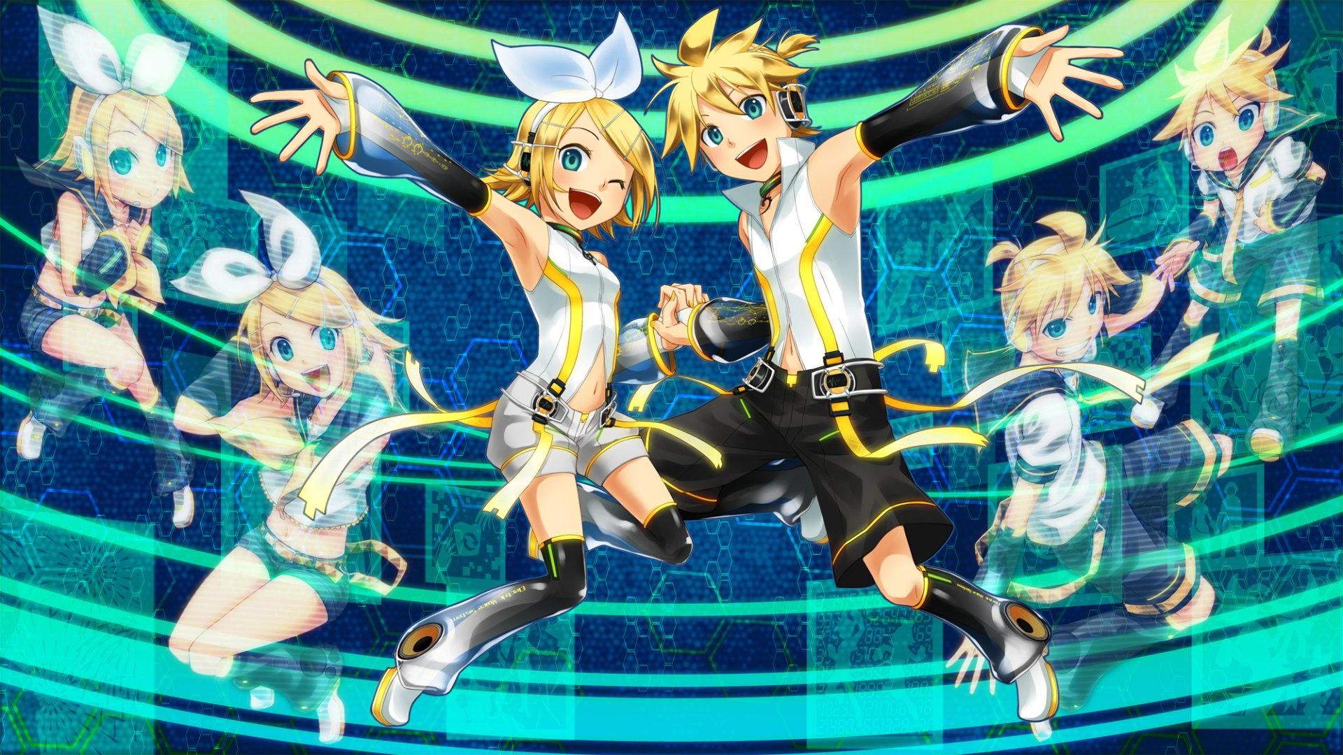 Download Len Kagamine Rin Kagamine Anime Vocaloid HD Wallpaper
