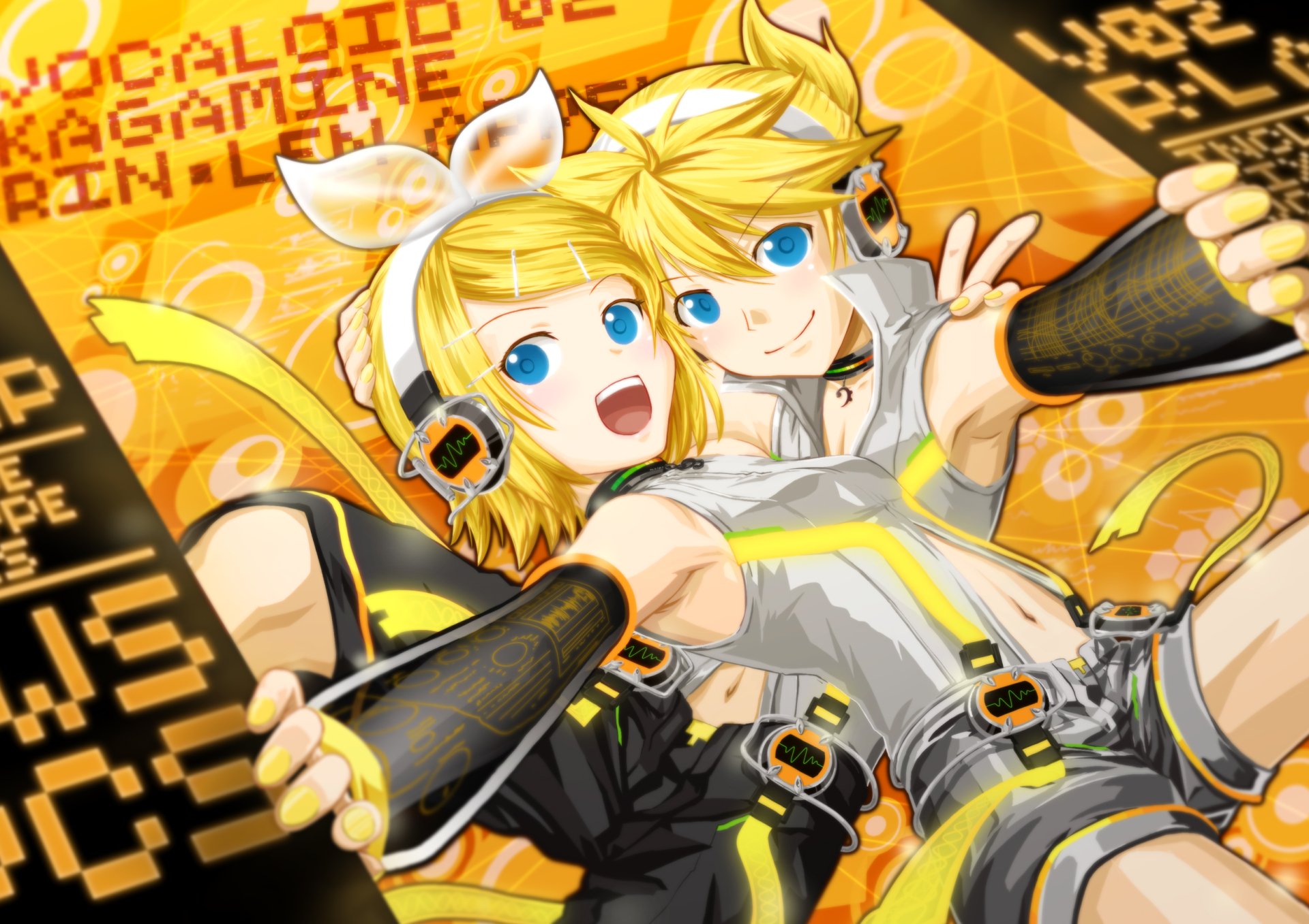 Download Len Kagamine Rin Kagamine Anime Vocaloid HD Wallpaper