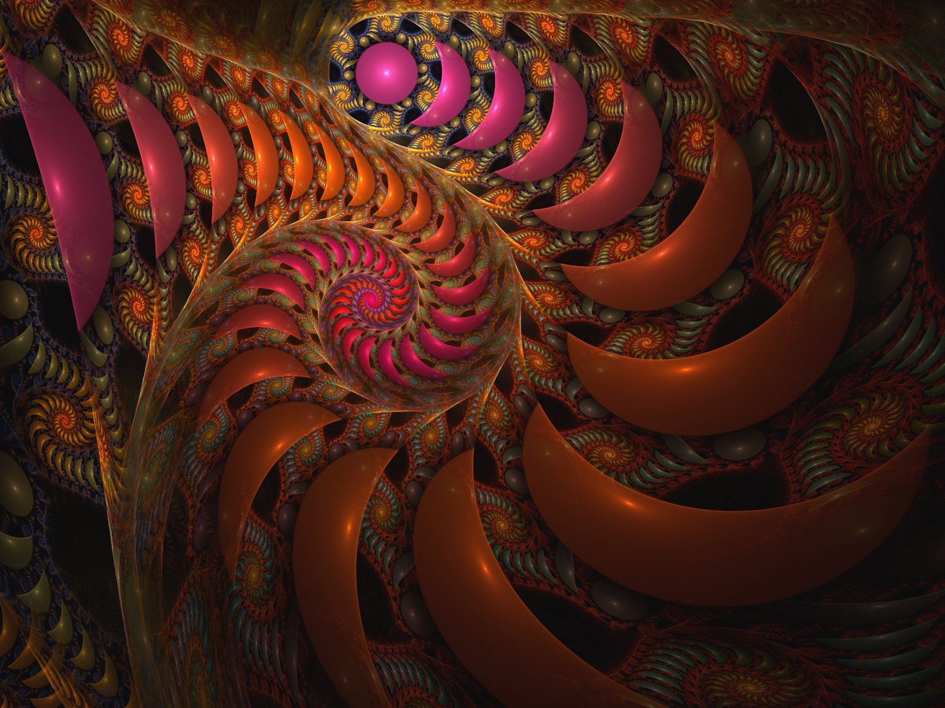 Vivid Fractal Odyssey: Colorful Abstract HD Wallpaper by Larry Jackson