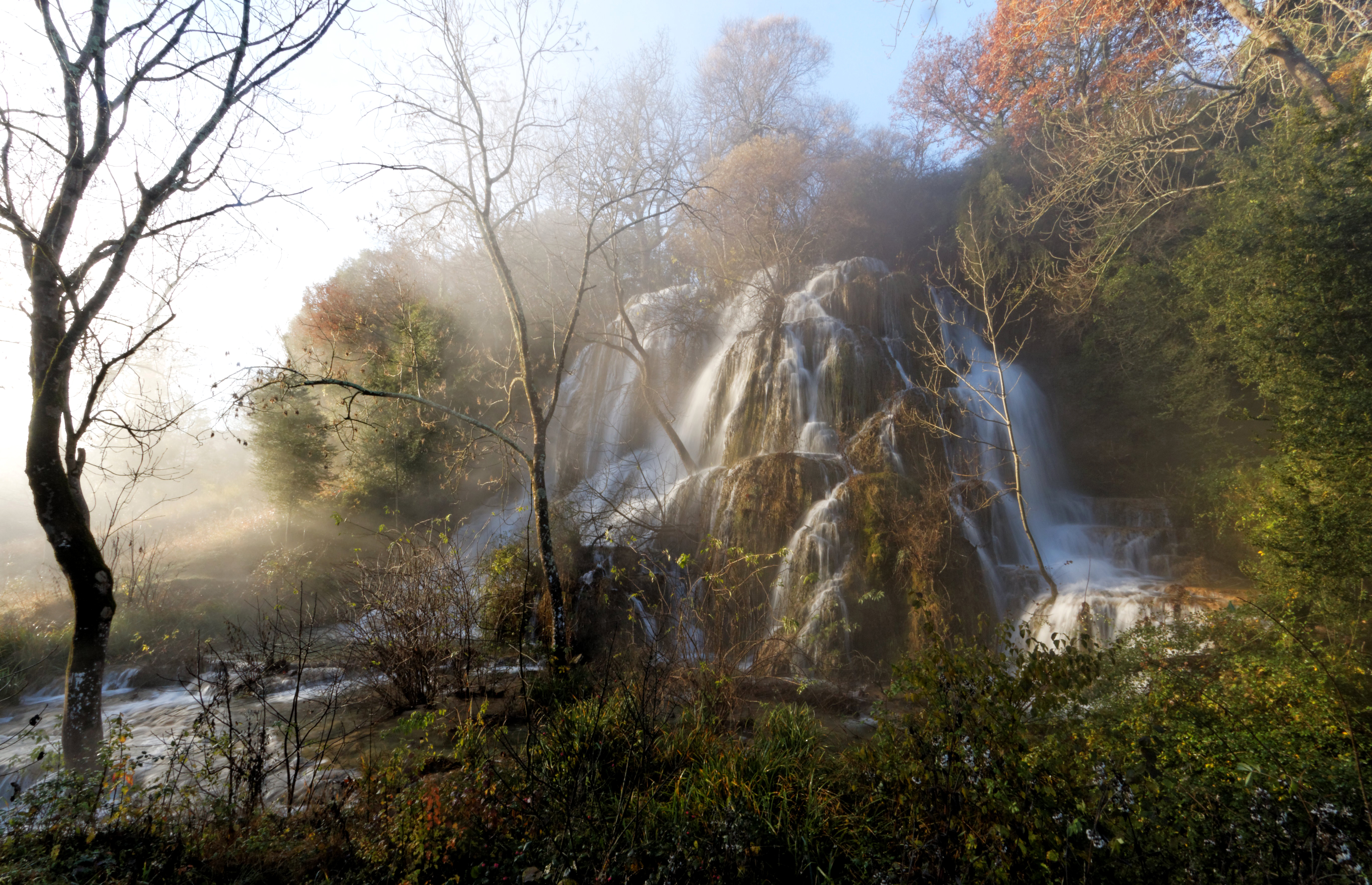Download Stream Forest Nature Waterfall 4k Ultra HD Wallpaper