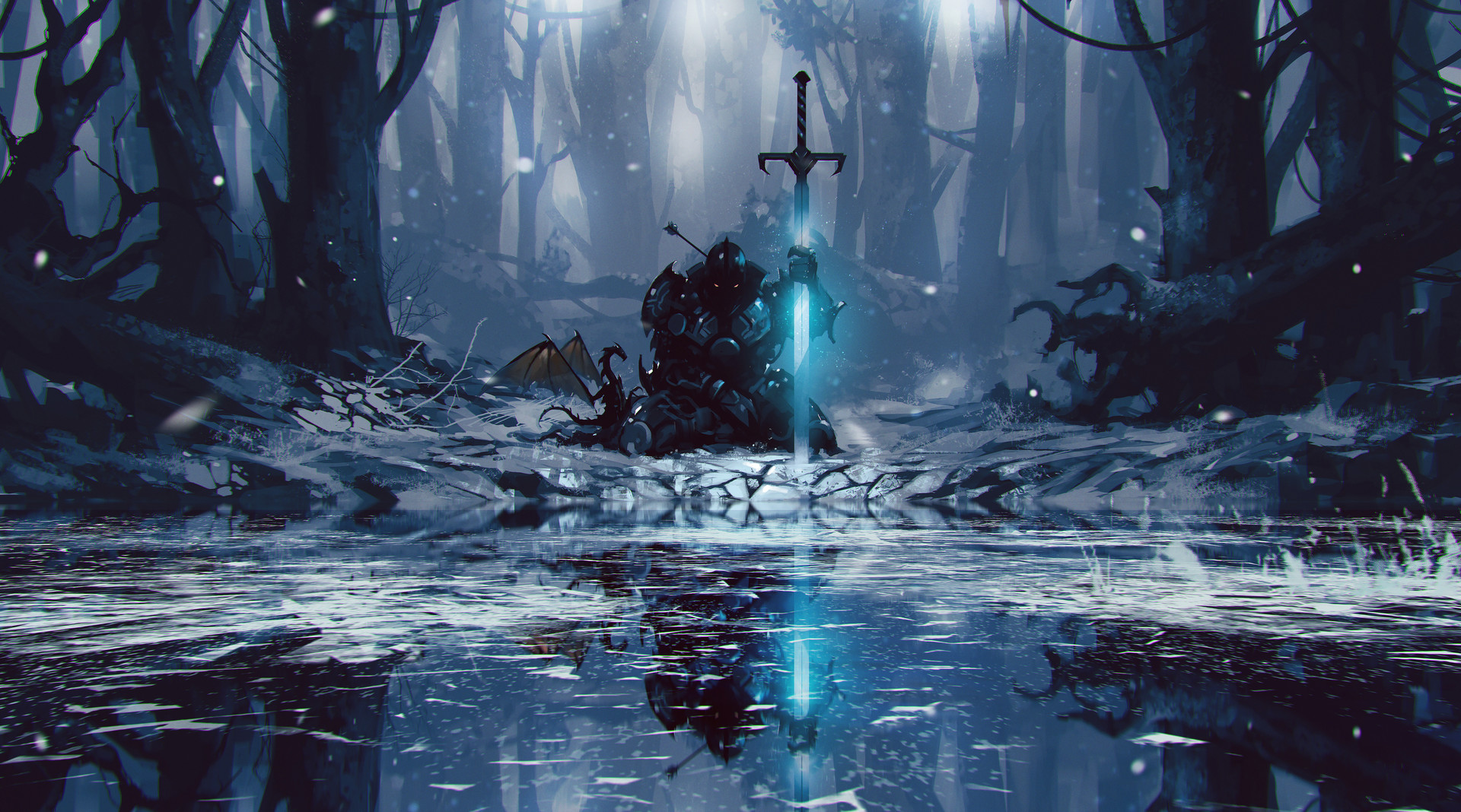 Fantasy Knight Wallpaper by Ömer Tunç