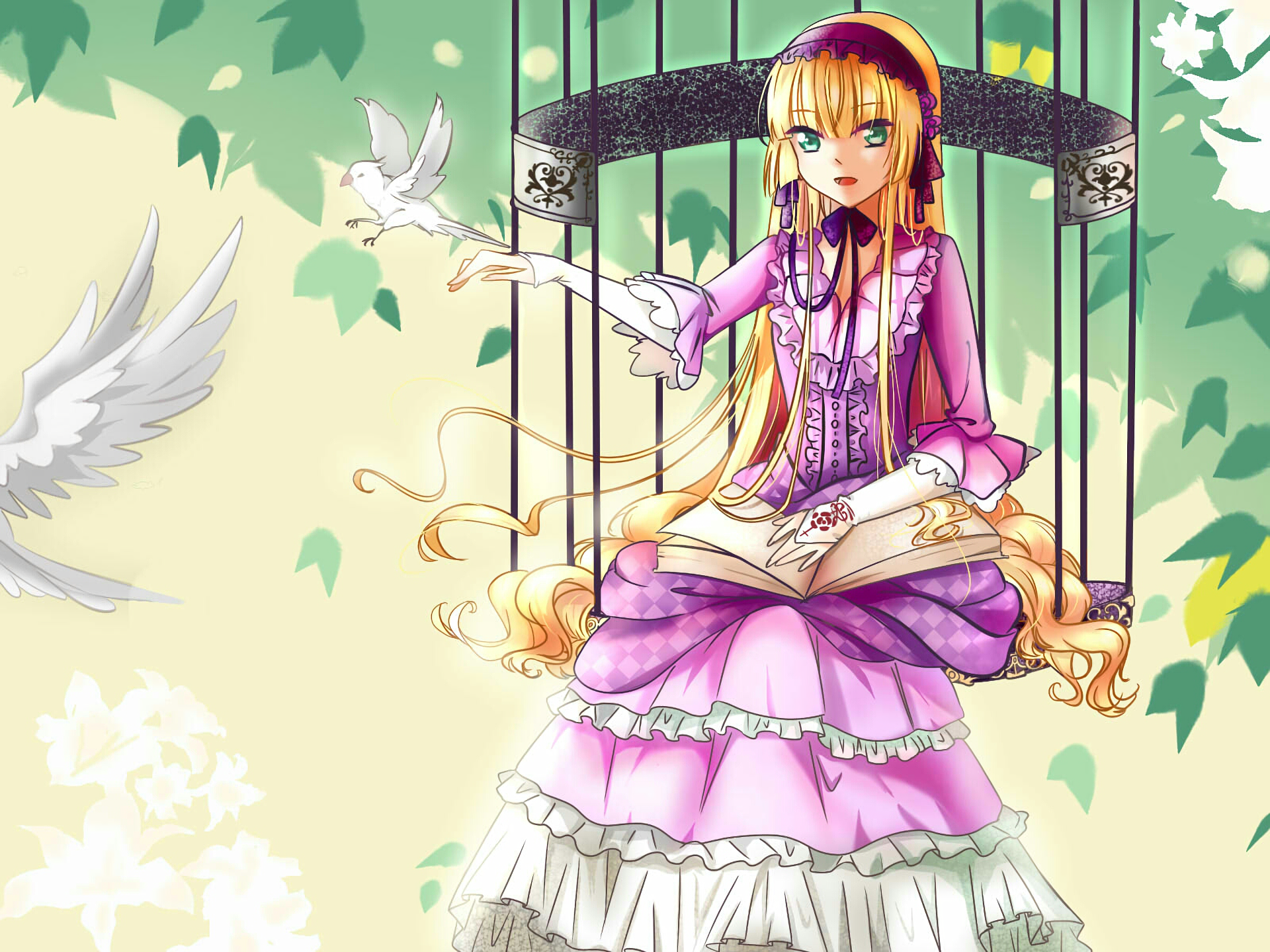 Gosick HD Wallpaper — Victorique Among Doves