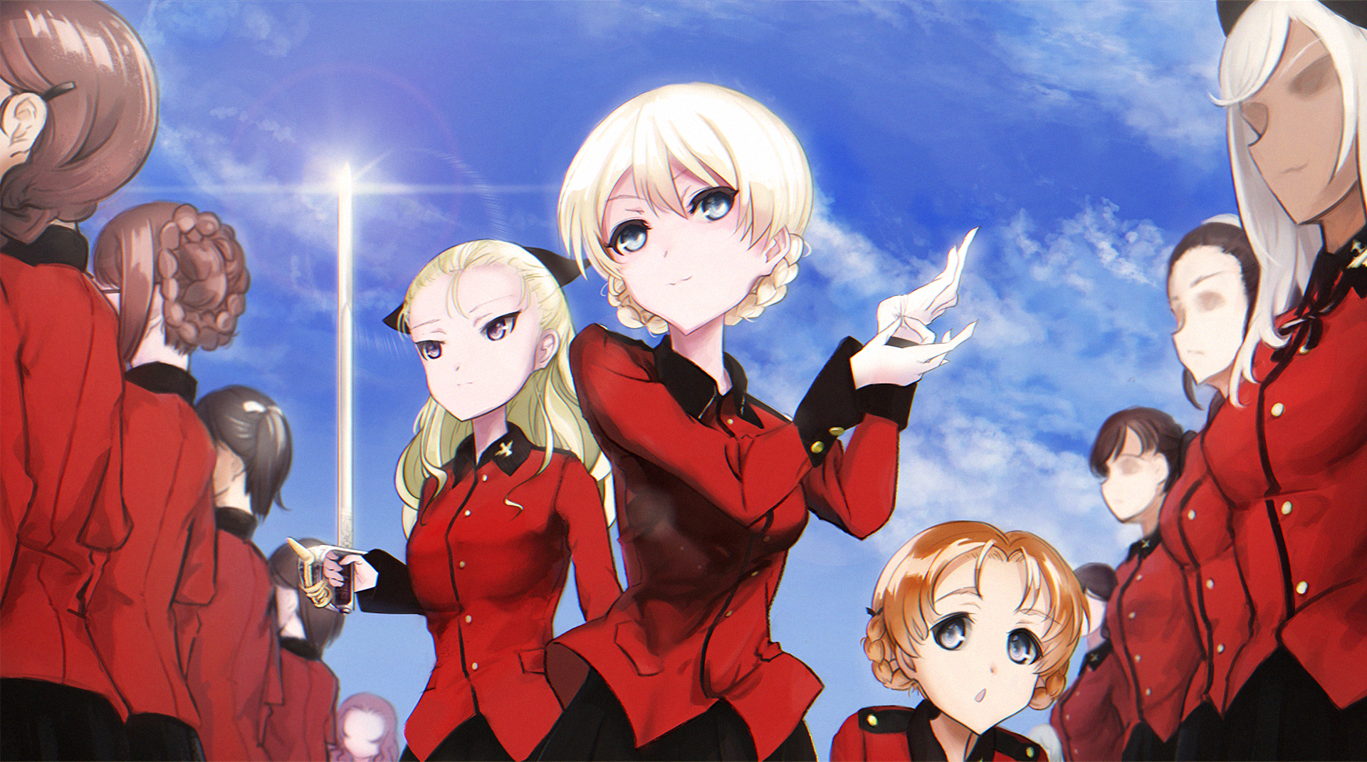 Girls und Panzer HD Anime Wallpaper: Tactical Elegance in Action