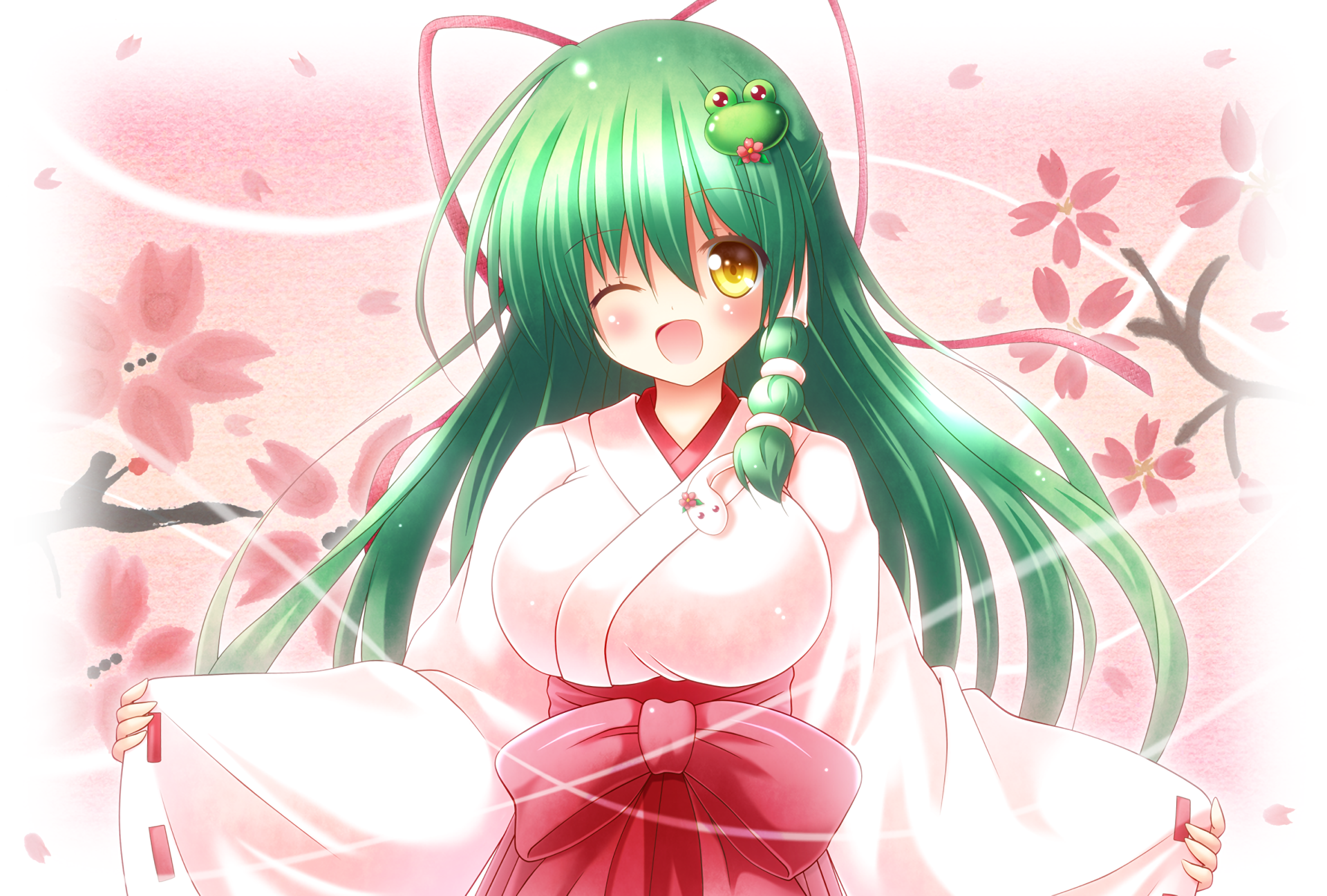 Download Sanae Kochiya Anime Touhou HD Wallpaper
