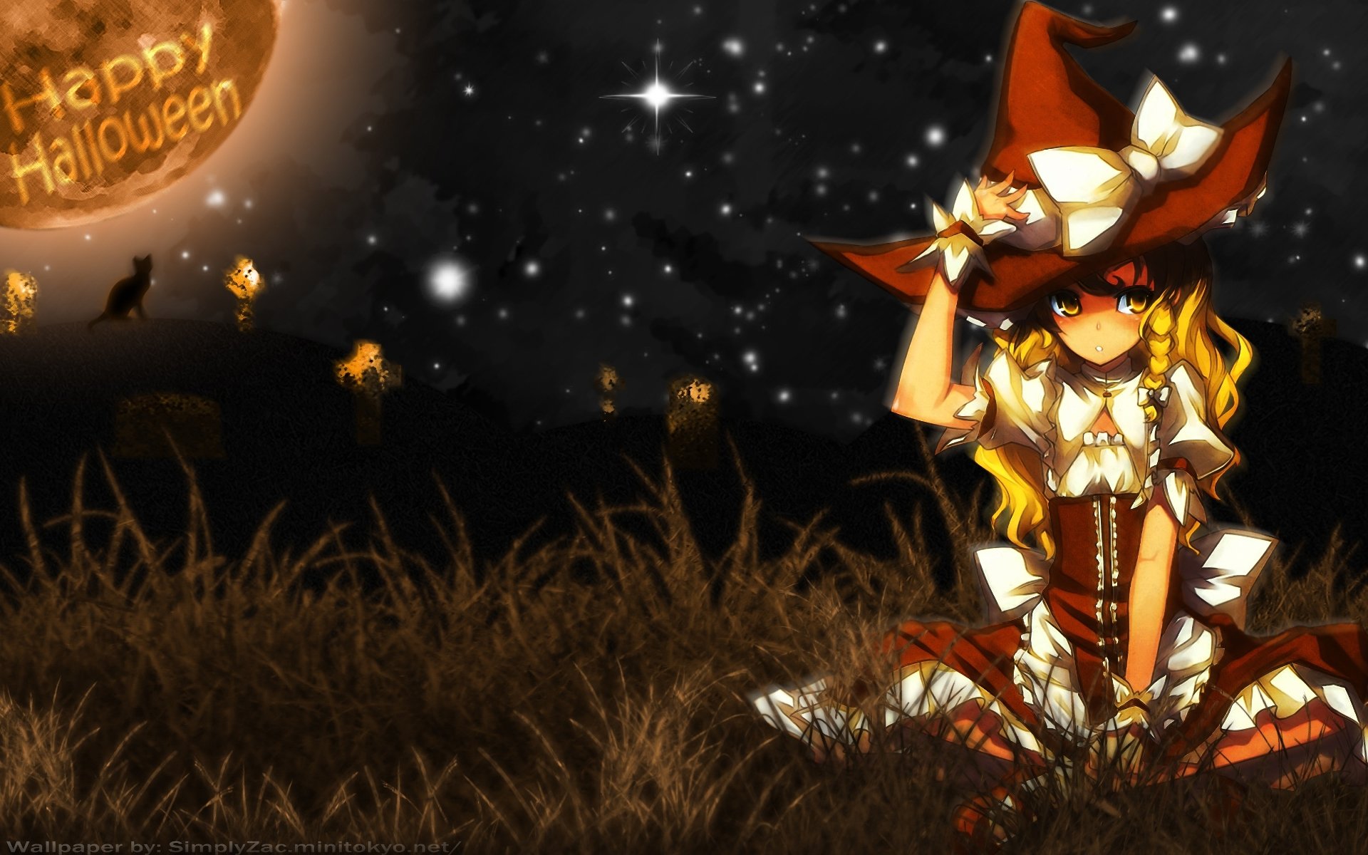 Download Marisa Kirisame Anime Touhou HD Wallpaper | 1920x1200 ...
